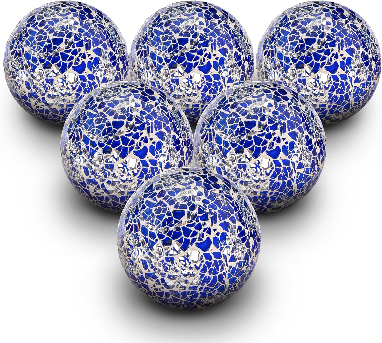 Amazon.com: Quancru 6pcs 2.4 Inch Mosaic Glass Ball Solid Glass ...