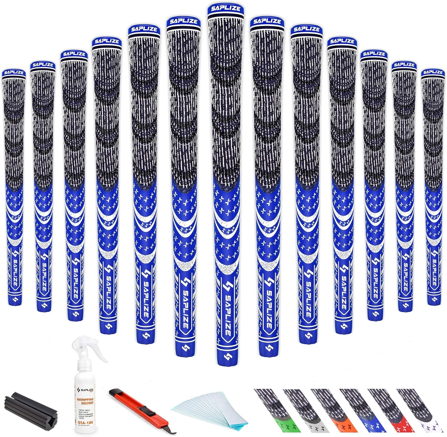 Amazon.com : Hybrid Golf Grips Kit Midsize (with Tape, Solvent, Vise ...