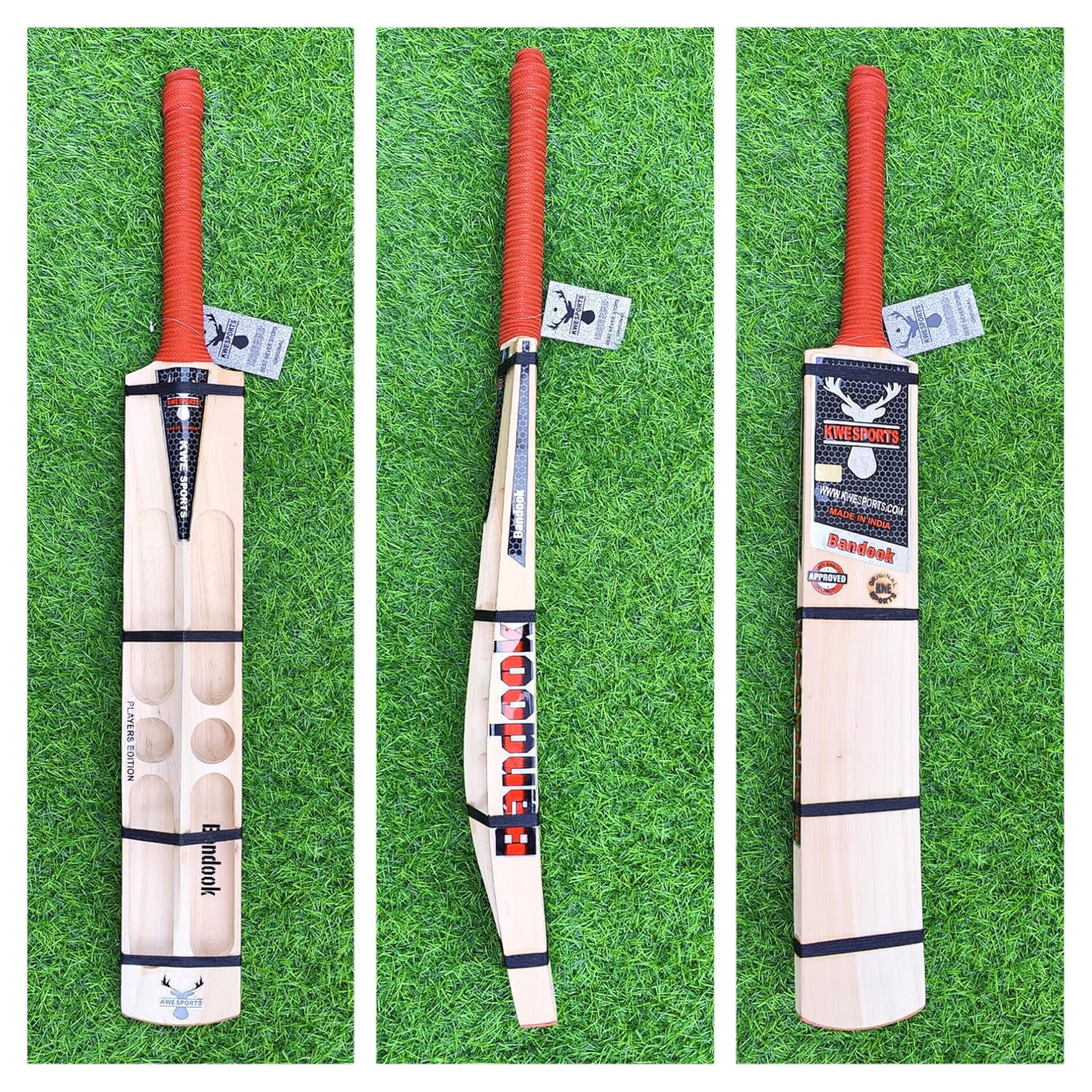 Kwesports Bandook bat 4 Scoop 2 Hole Kashmir Willow Hard Tennis Bat ...