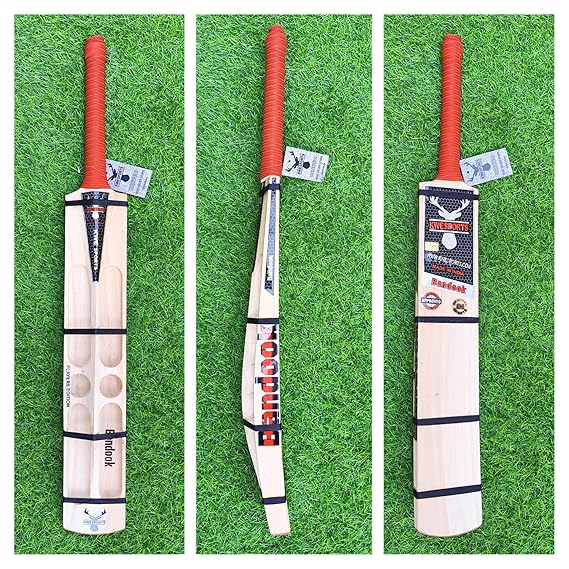 Kwesports Bandook bat 4 Scoop 2 Hole Kashmir Willow Hard Tennis Bat ...
