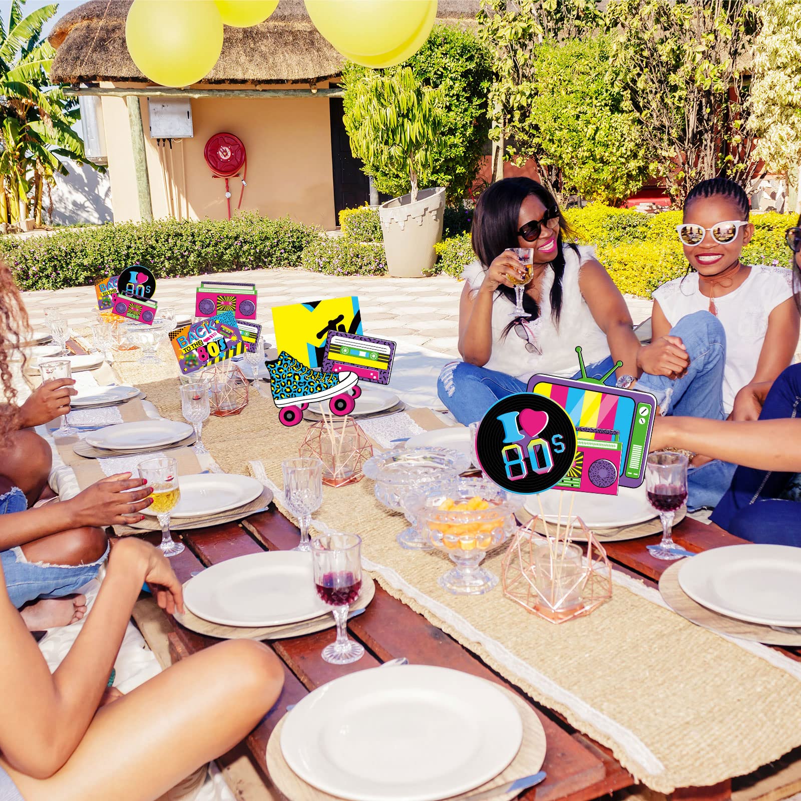 Buy 24pcs Back to the 80s Centerpieces Sticks 80s Retro Theme Party ...