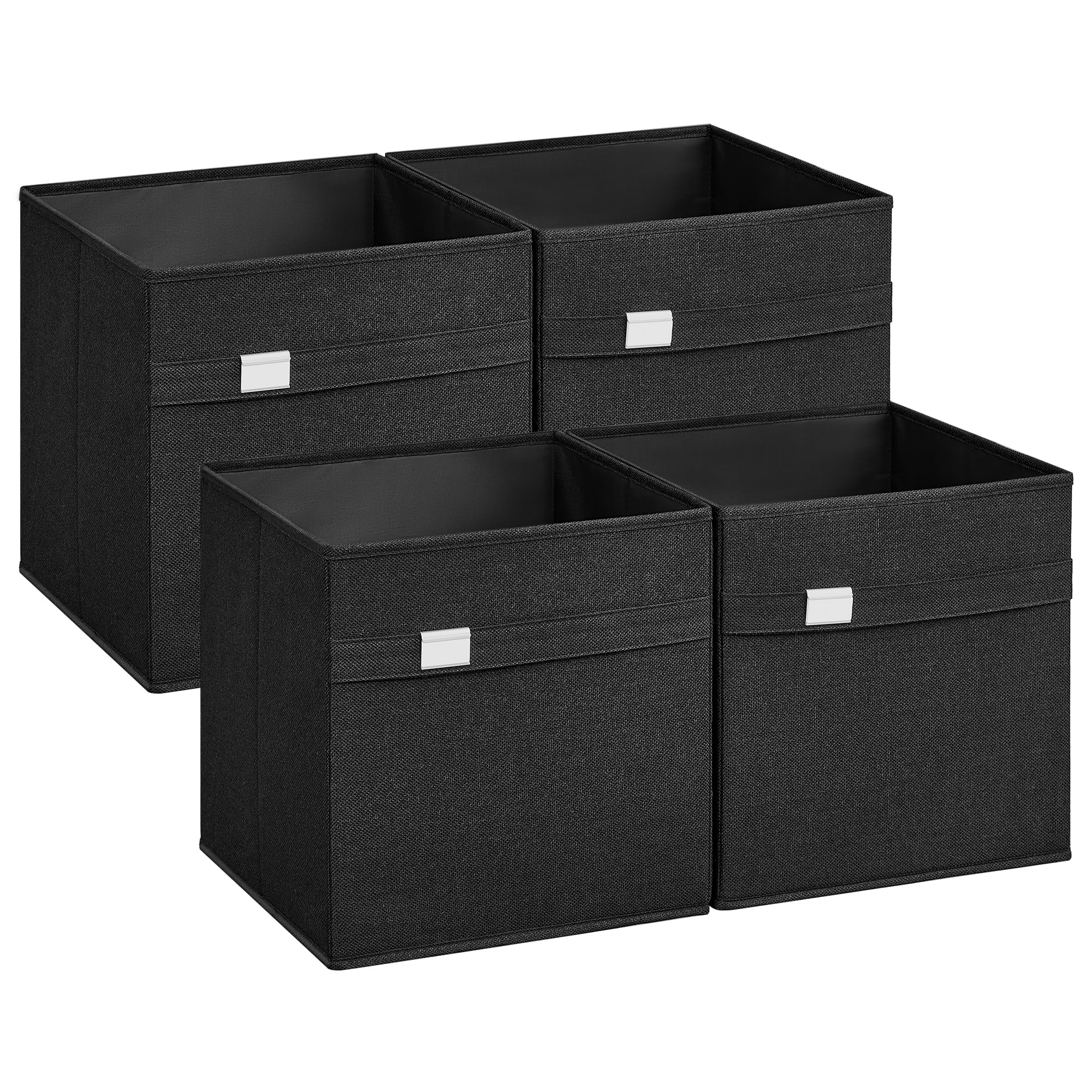 SONGMICS Cube Storage Boxes, Set of 4 Storage Cubes, 33 x 33 x 33 cm, 2 ...