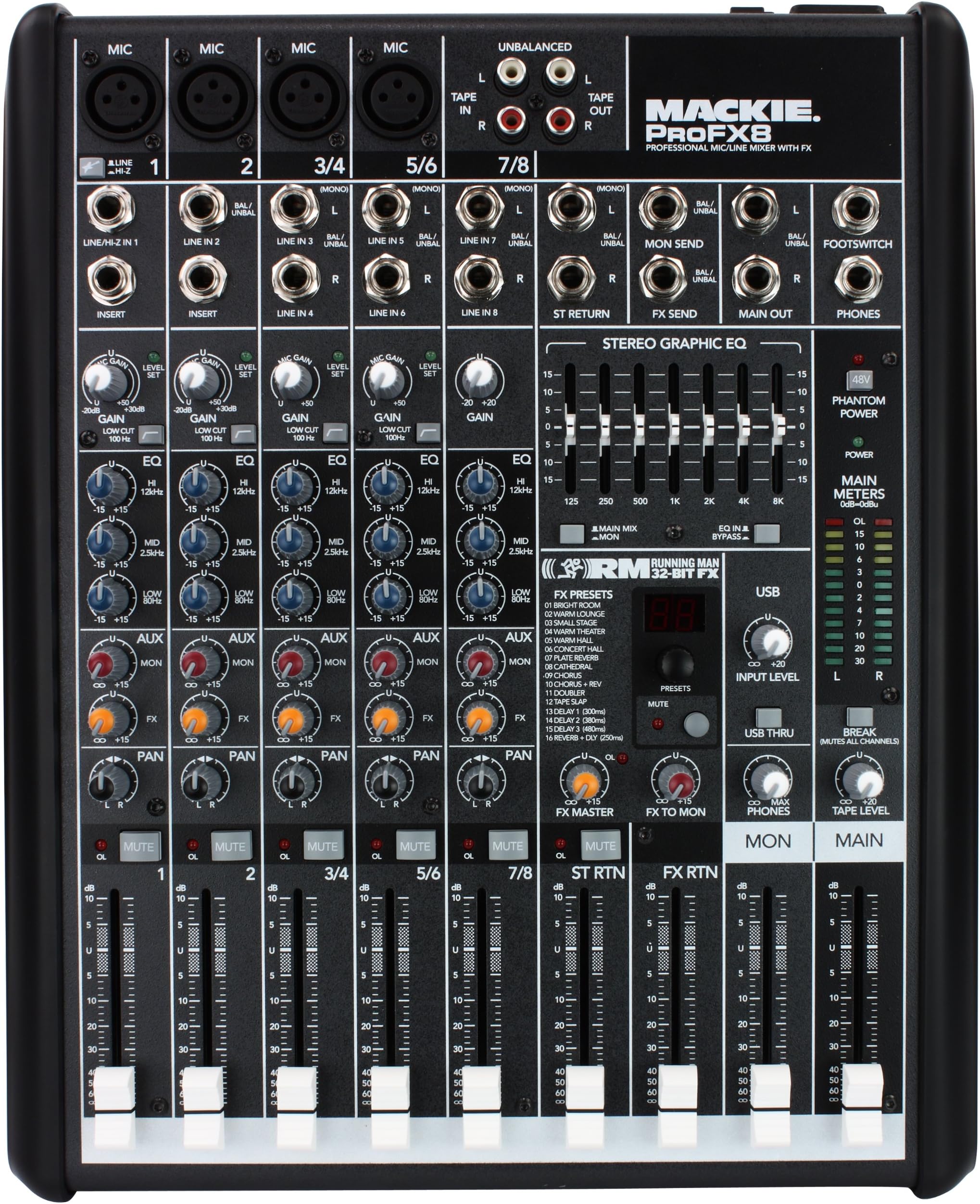 Amazon.com: Mackie PROFX8 8-Channel Mixer : Musical Instruments