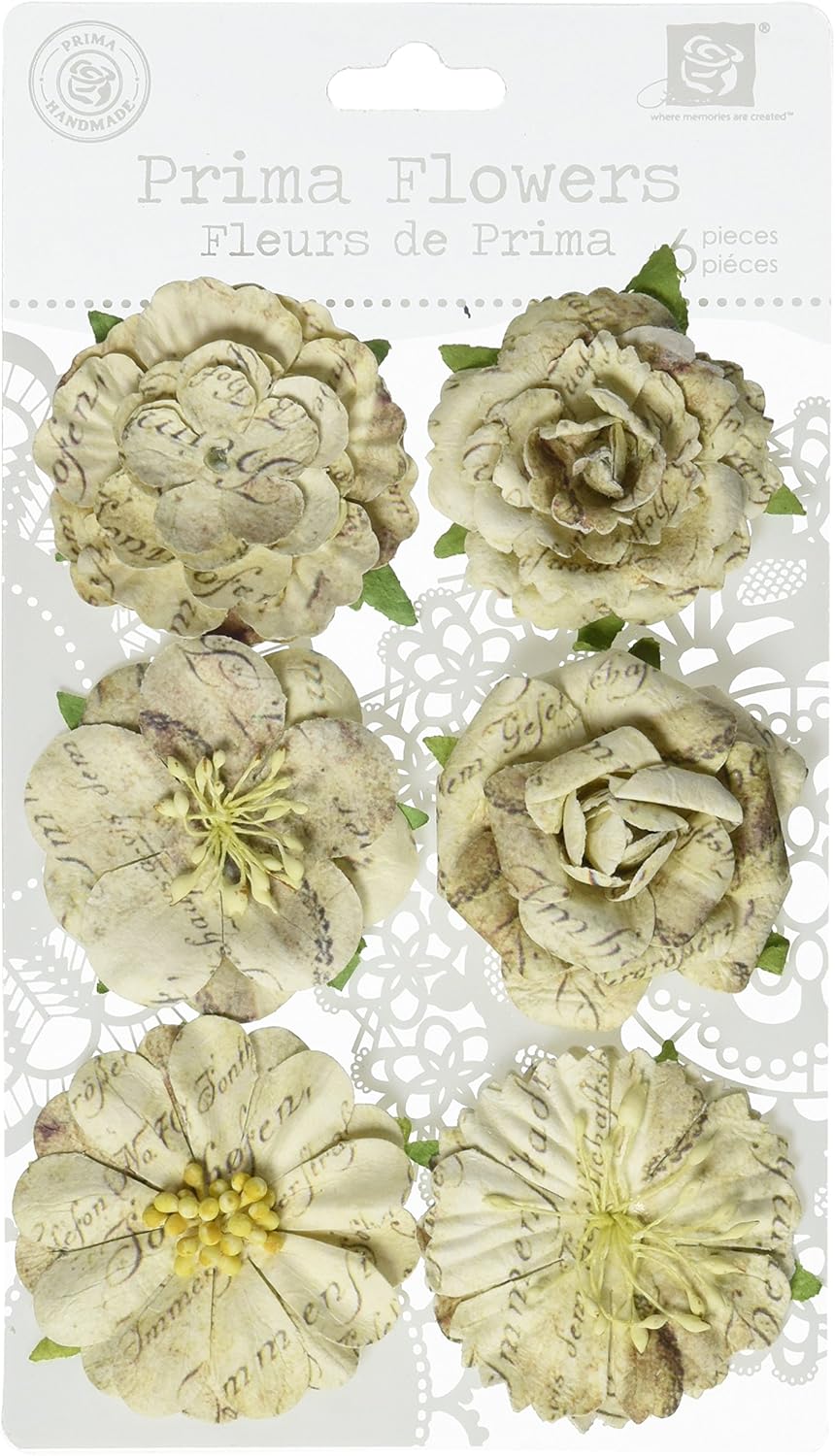 Amazon.com: Prima 543761 Orchard Mix Flower Embellishments, Dew Drop