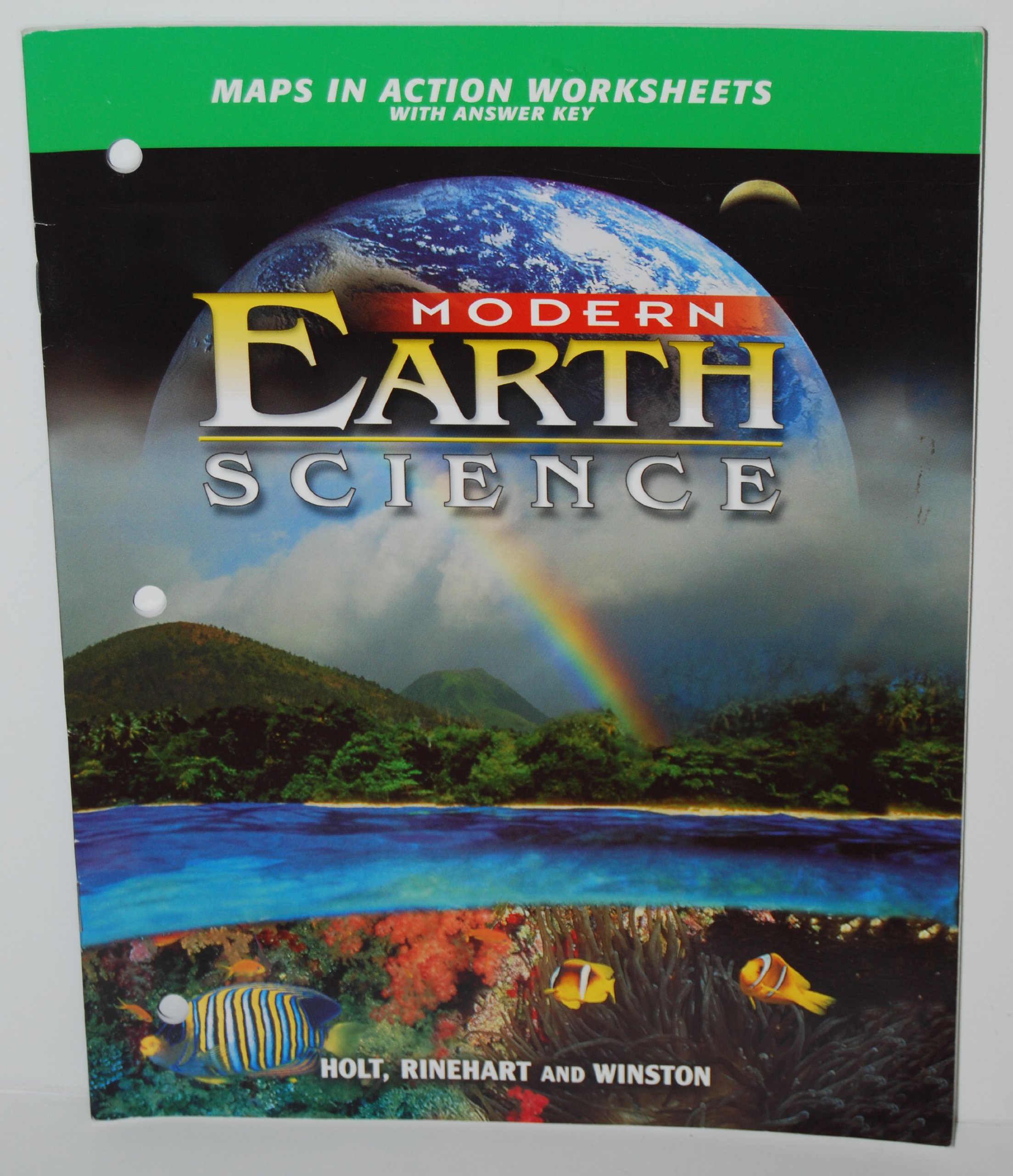 Maps in Action Worksheets with Answer Key (Modern Earth Science): Holt ...