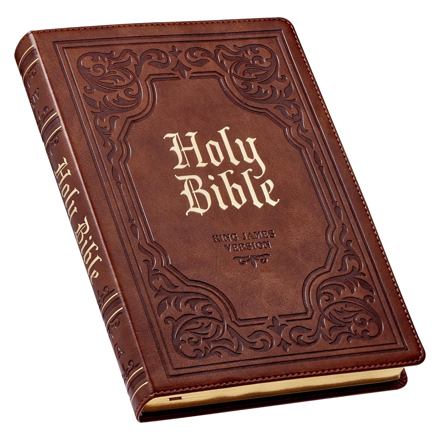 Amazon.com: KJV Holy Bible, Thinline Large Print Faux Leather Red ...