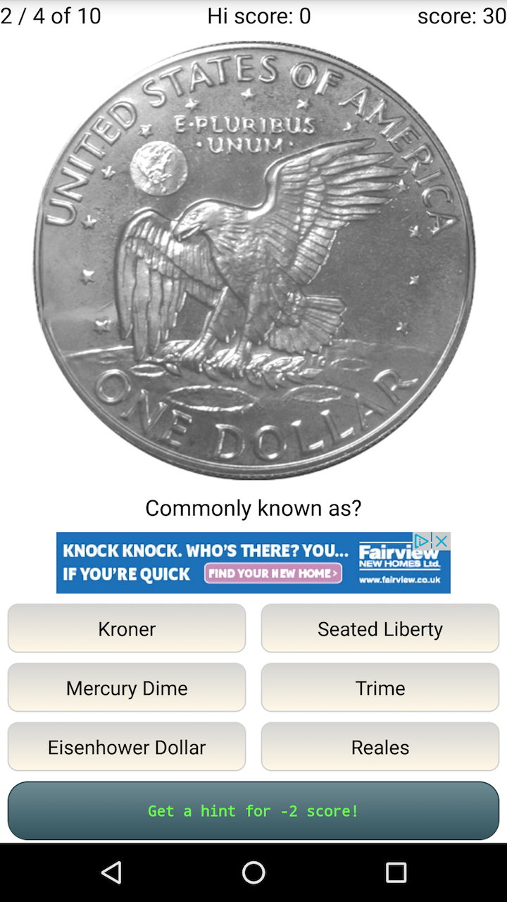 Silver Coin Quiz - App on Amazon Appstore