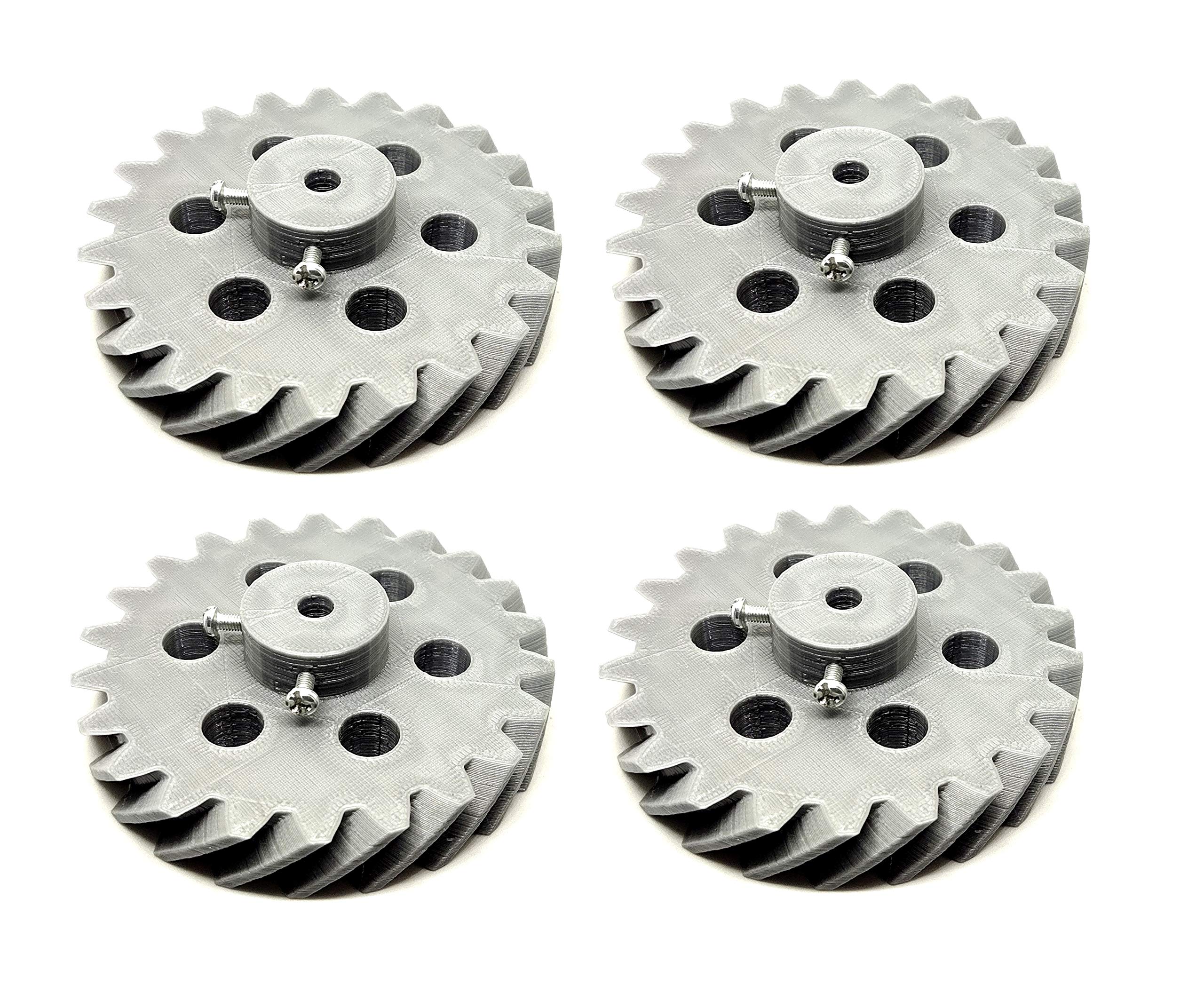 Buy INVENTO 4pcs 3D Printed Right Helical Plastic Spur Gear 22 Teeth ...