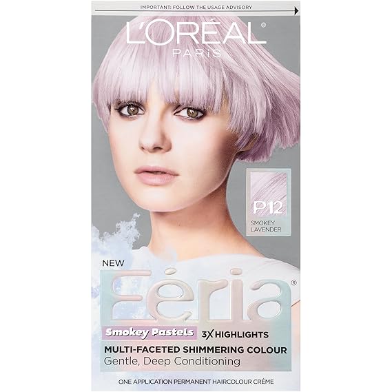 Amazon.com : L’Oréal Paris Feria Pastels Hair Color, P12 Lavender Dusk ...