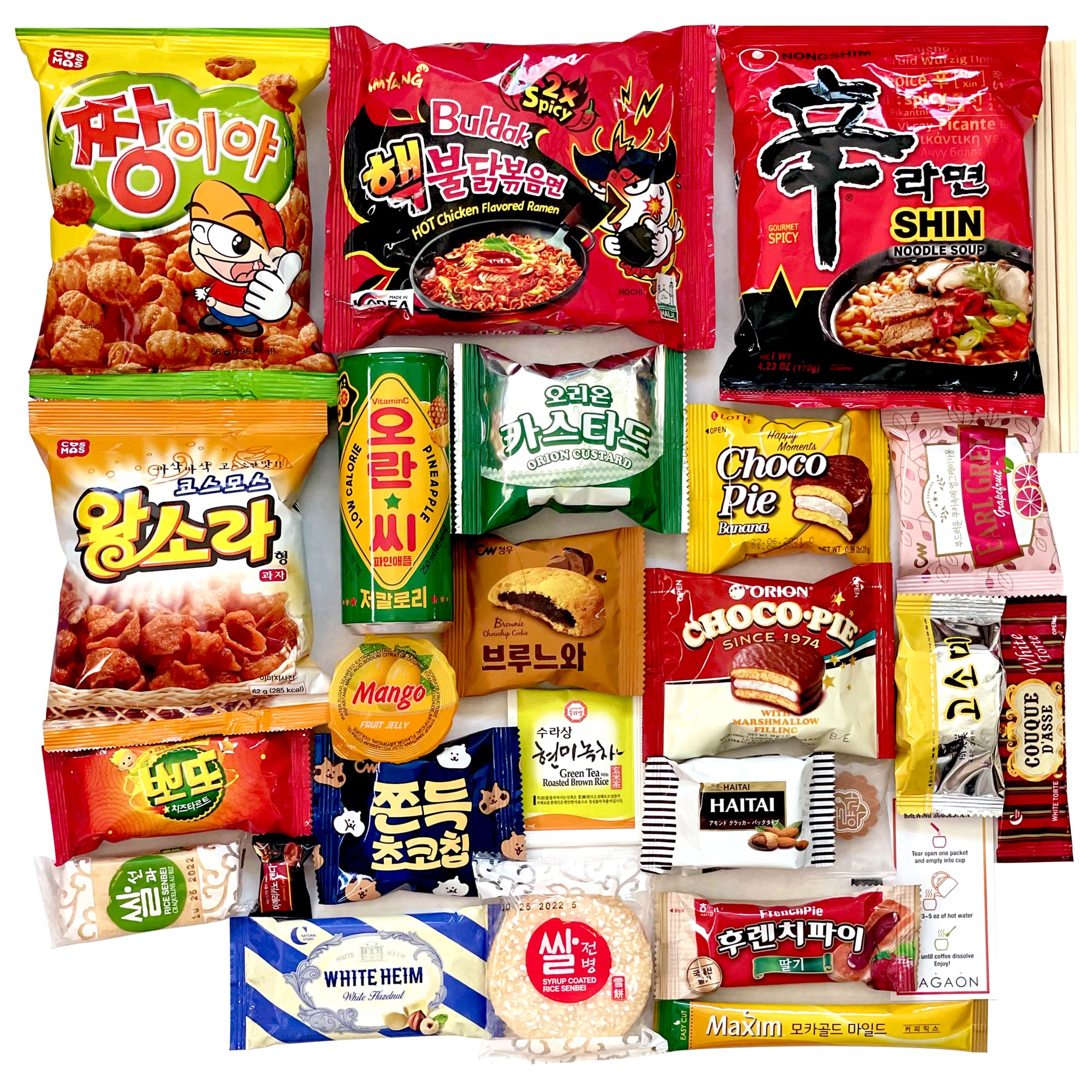 Buy Dagaon Delightful Korean Snack Box 22 Count – Tasty Korean Snacks ...
