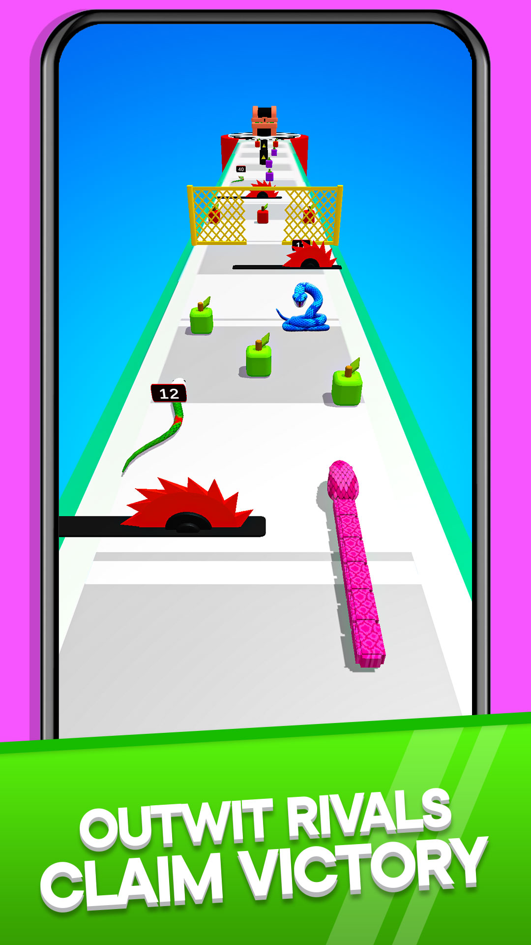 Snake Clash Rush Game Snake Puzzle Racing Game 3D: Battle Snake Worms ...