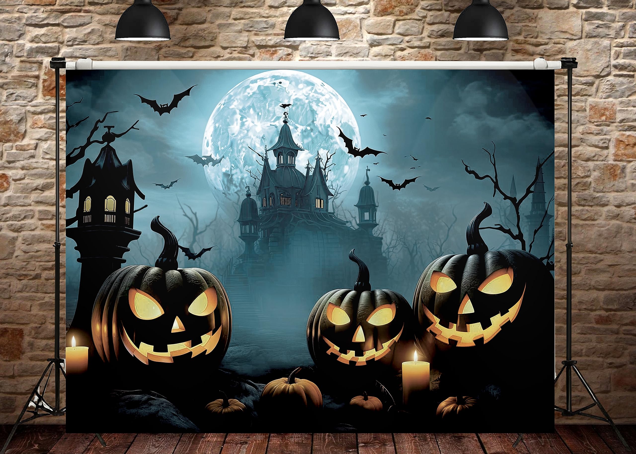 Amazon.com : 7 x 5 FT Halloween Backdrop - Extra Large Terrifying ...