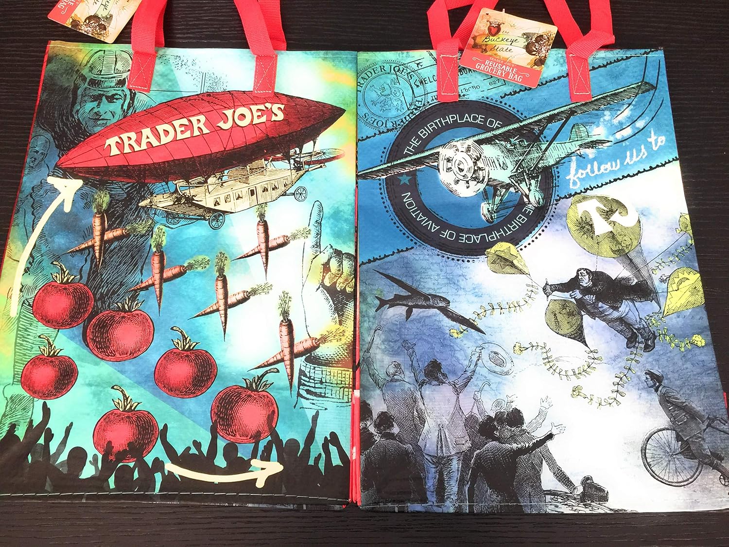 Amazon.com: Trader Joe's New OHIO reusable bag - tote - shopping bag Go ...
