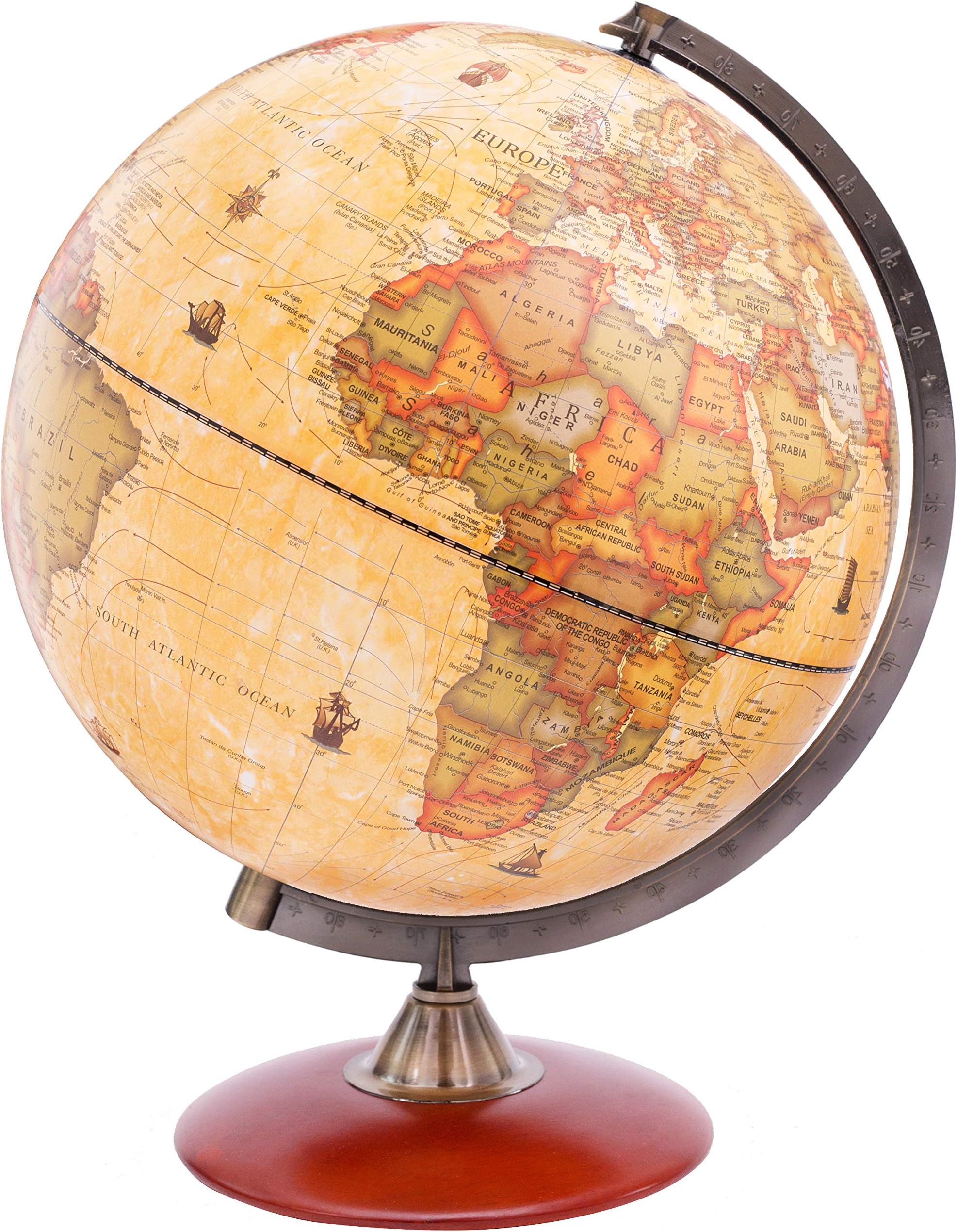 Exerz 30CM Educational Globe - Large World Globe Swivel Rotating ...