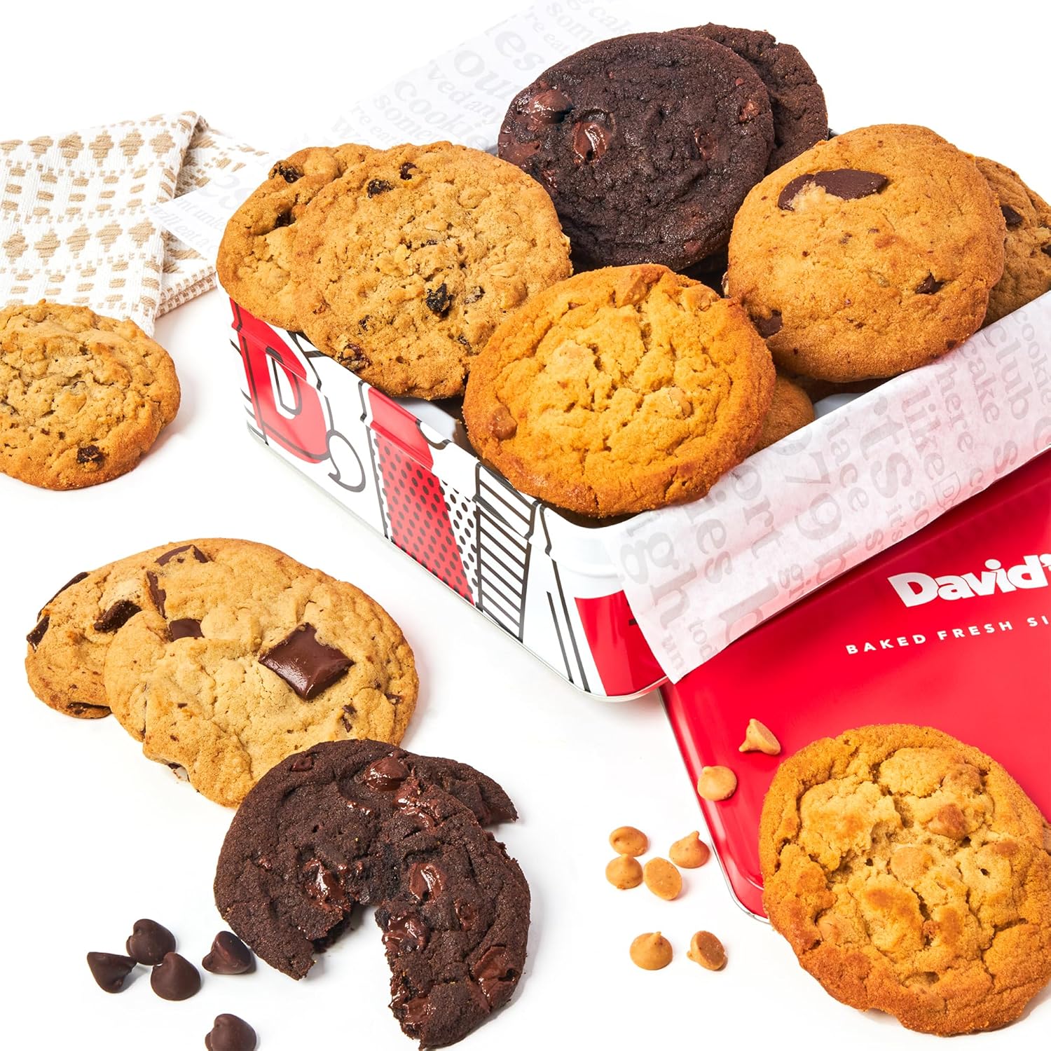 Amazon.com : David's Cookies Assorted Fresh Baked Cookies 1lb ...