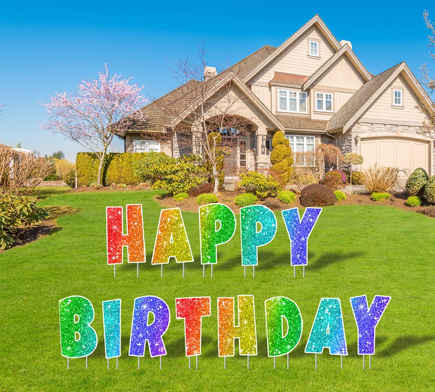 Amazon.com : Treezea Happy Birthday Yard Signs for Kids & Adults – 15 ...