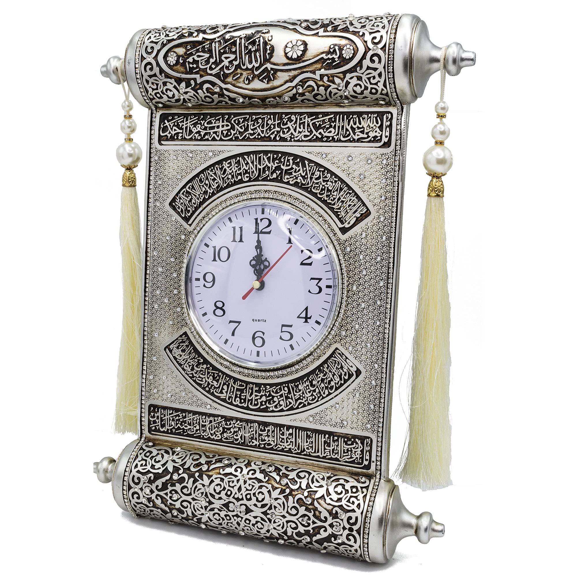 Modefa Islamic Turkish Wall Decor Scroll Clock Showpiece Gift Intricate ...