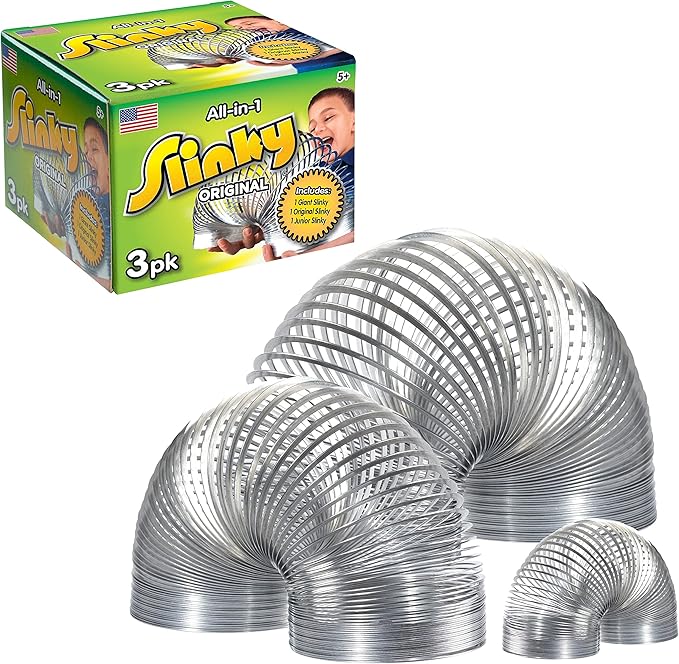 The Original Slinky® Brand Fidget Toy Pack: 1 Giant, 1 Classic, and 1 ...