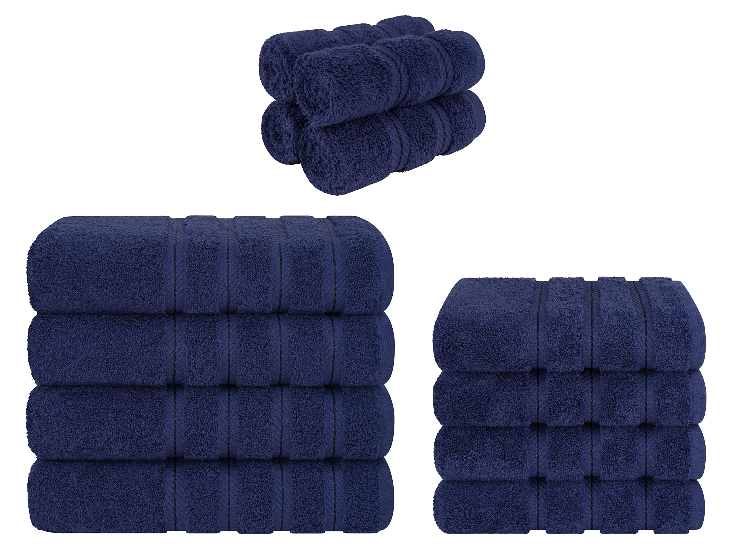 Amazon.com: American Soft Linen 4 Piece Bath Towel, 4 Piece Hand Towel ...