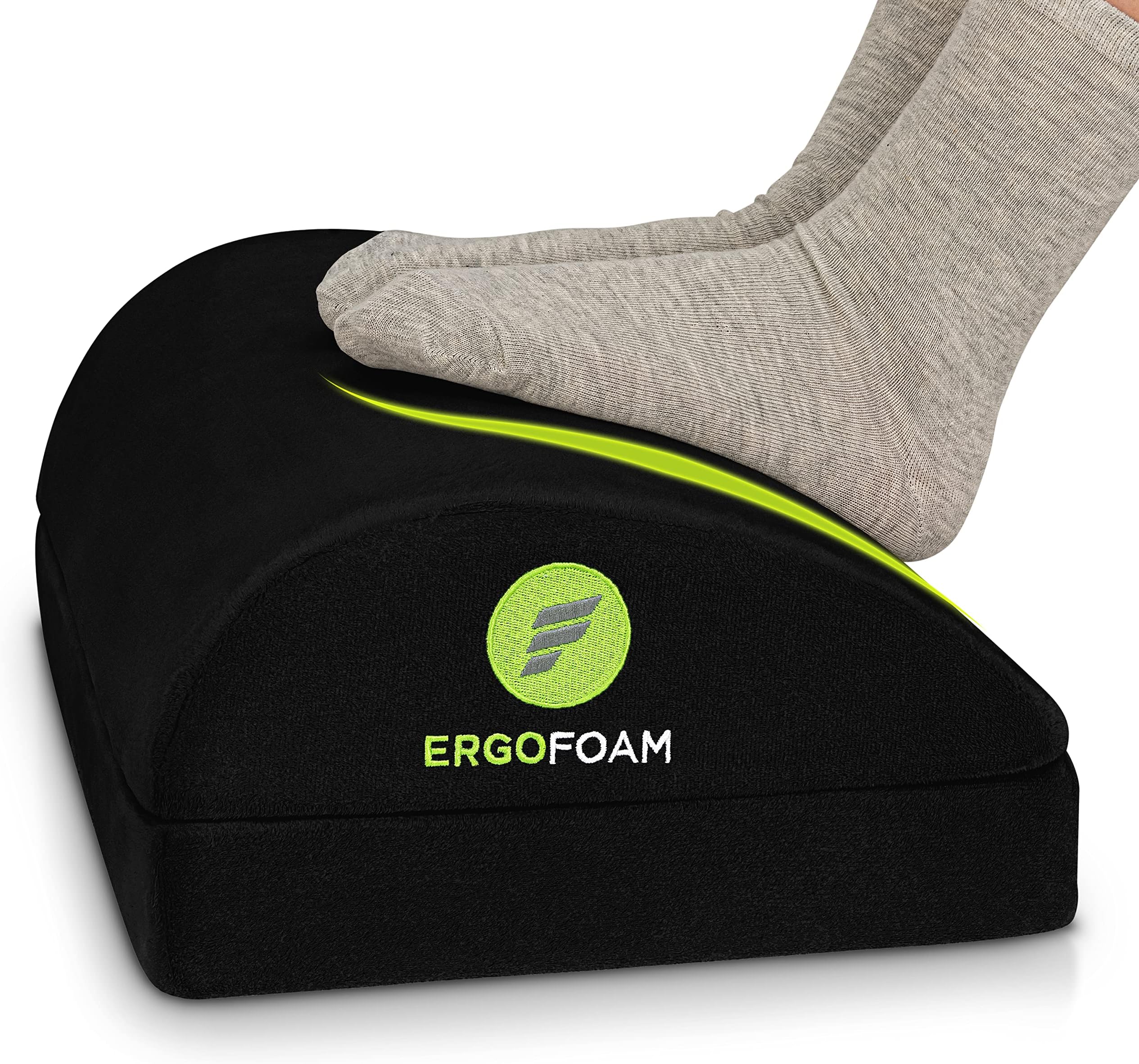 ErgoFoam Adjustable Desk Foot Rest for Added Height | Orthopedic ...