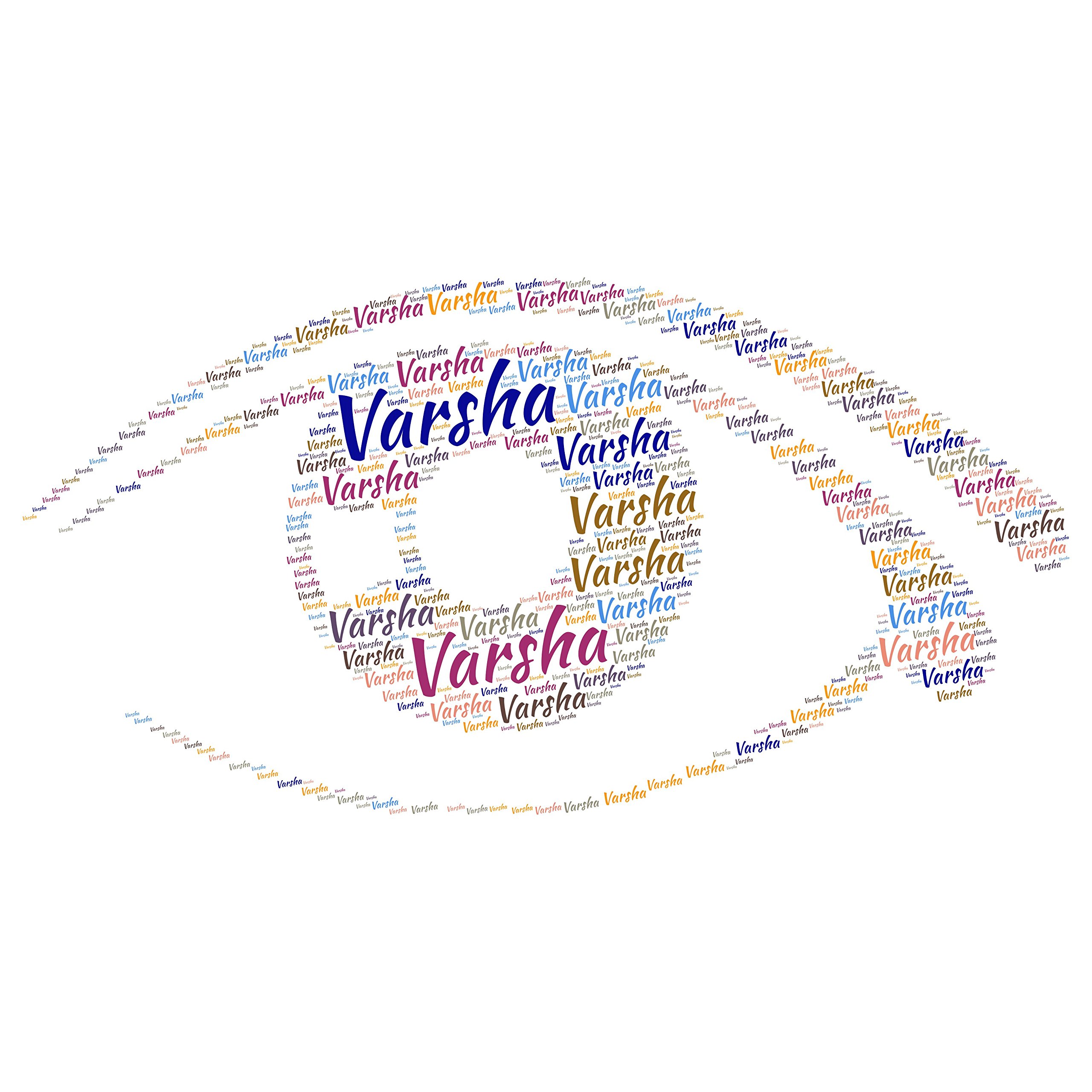 Varsha Name Logo