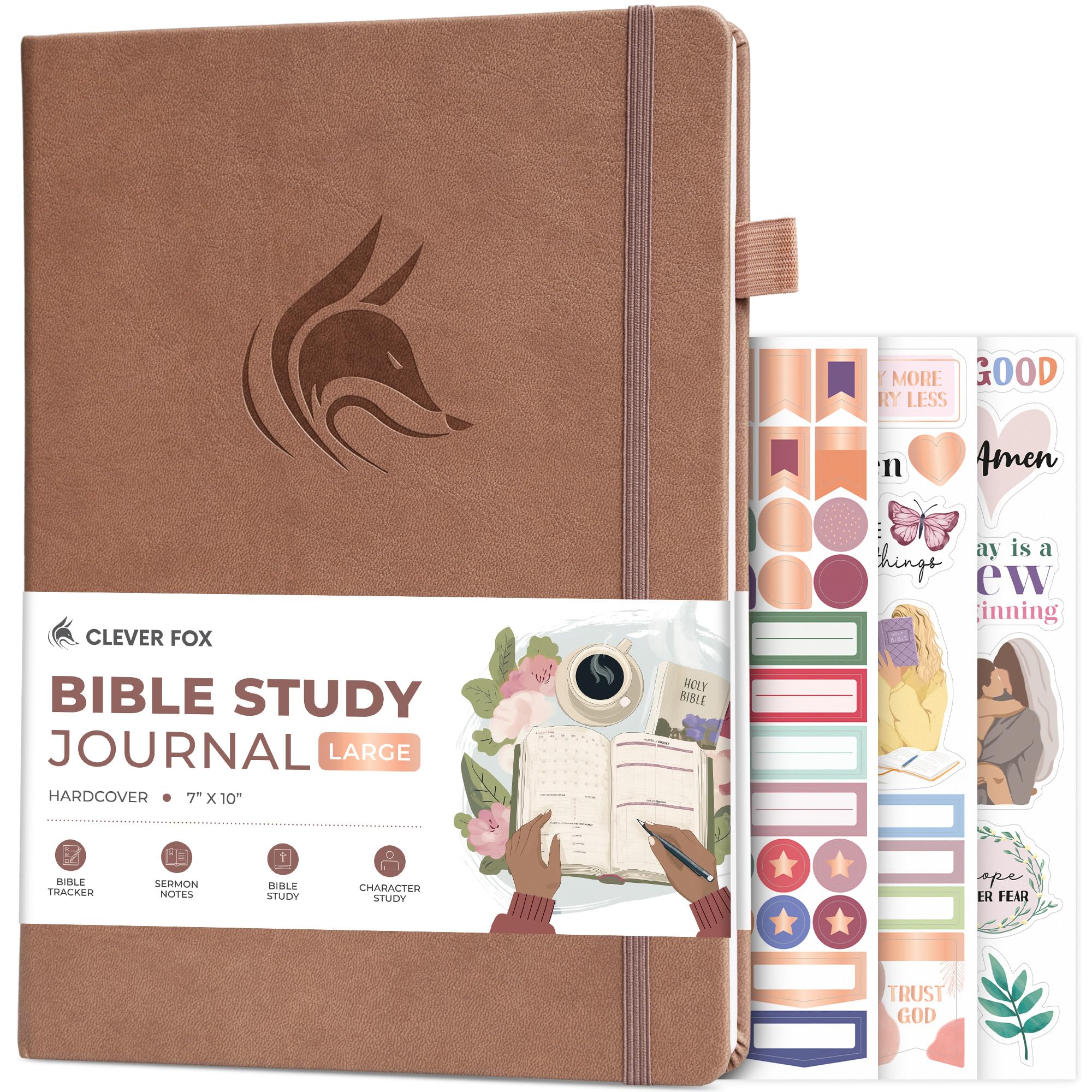 Snapklik.com : Clever Fox Bible Study Journal Large Church Notes ...