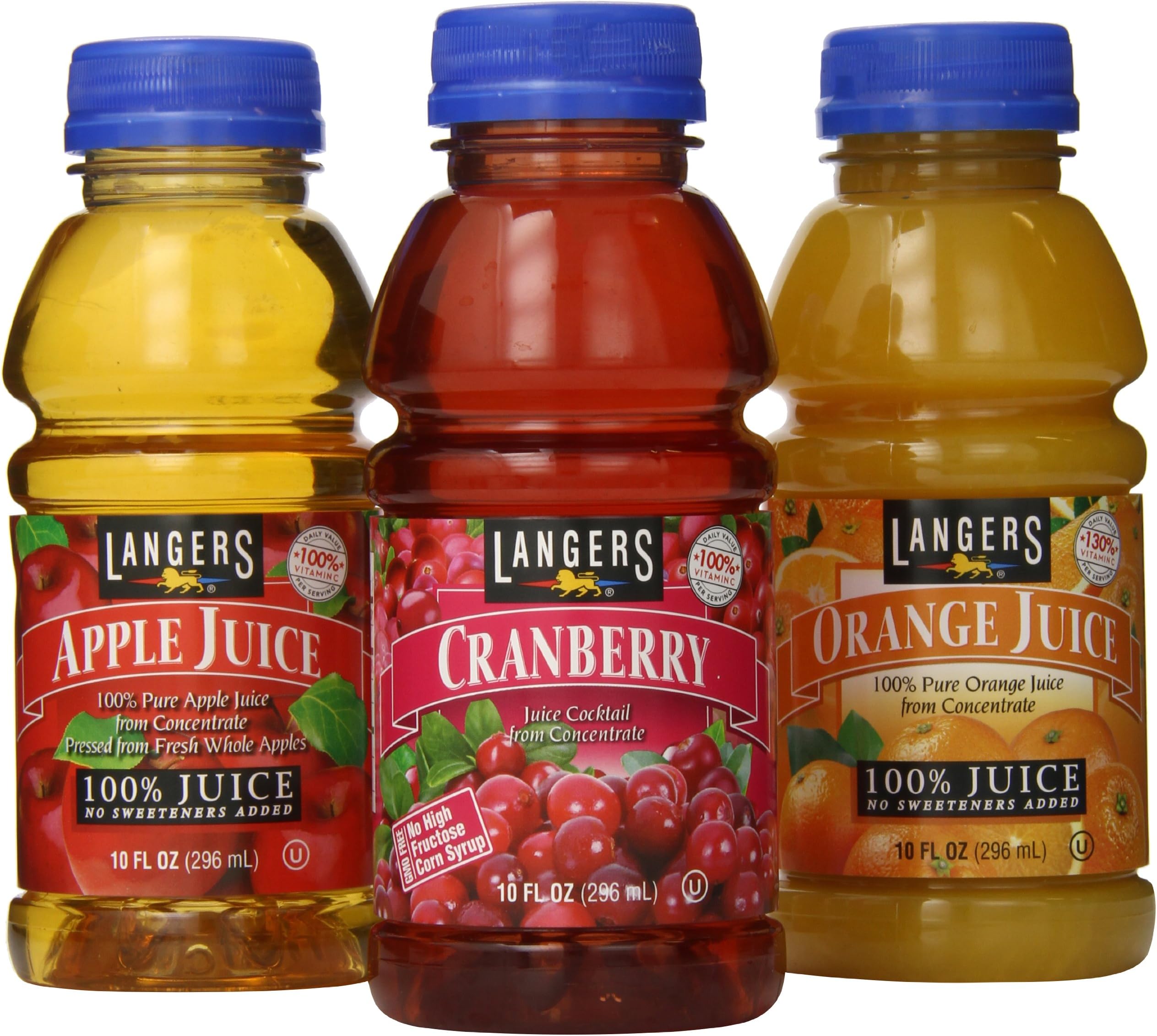 Amazon.com : Langers Juice Variety Pack 100% Juice Cocktail, Apple ...