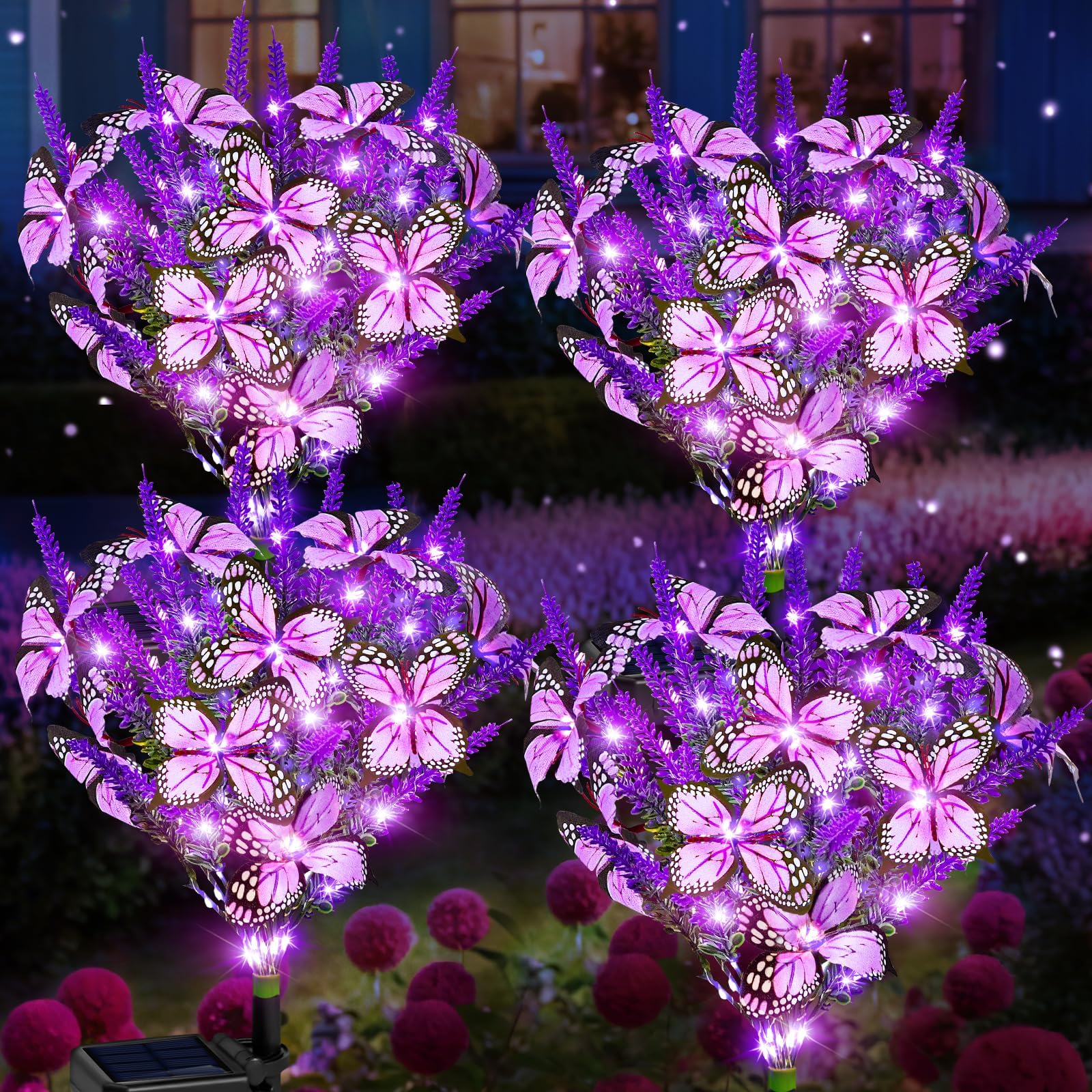 Amazon.com : Solar Lights Outdoor Garden Decor: 6 Pack of 24 Lily ...