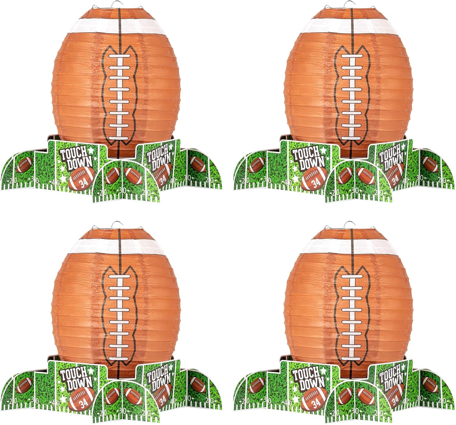Amazon.com: YHNTGB 4 Set 12 Inch Football Paper Lantern Set with Base ...