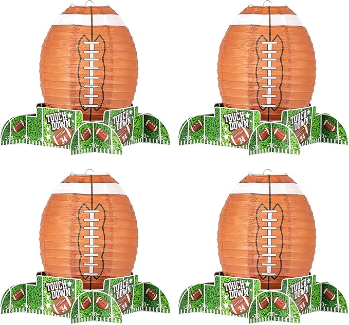 Amazon.com: YHNTGB 4 Set 12 Inch Football Paper Lantern Set with Base ...