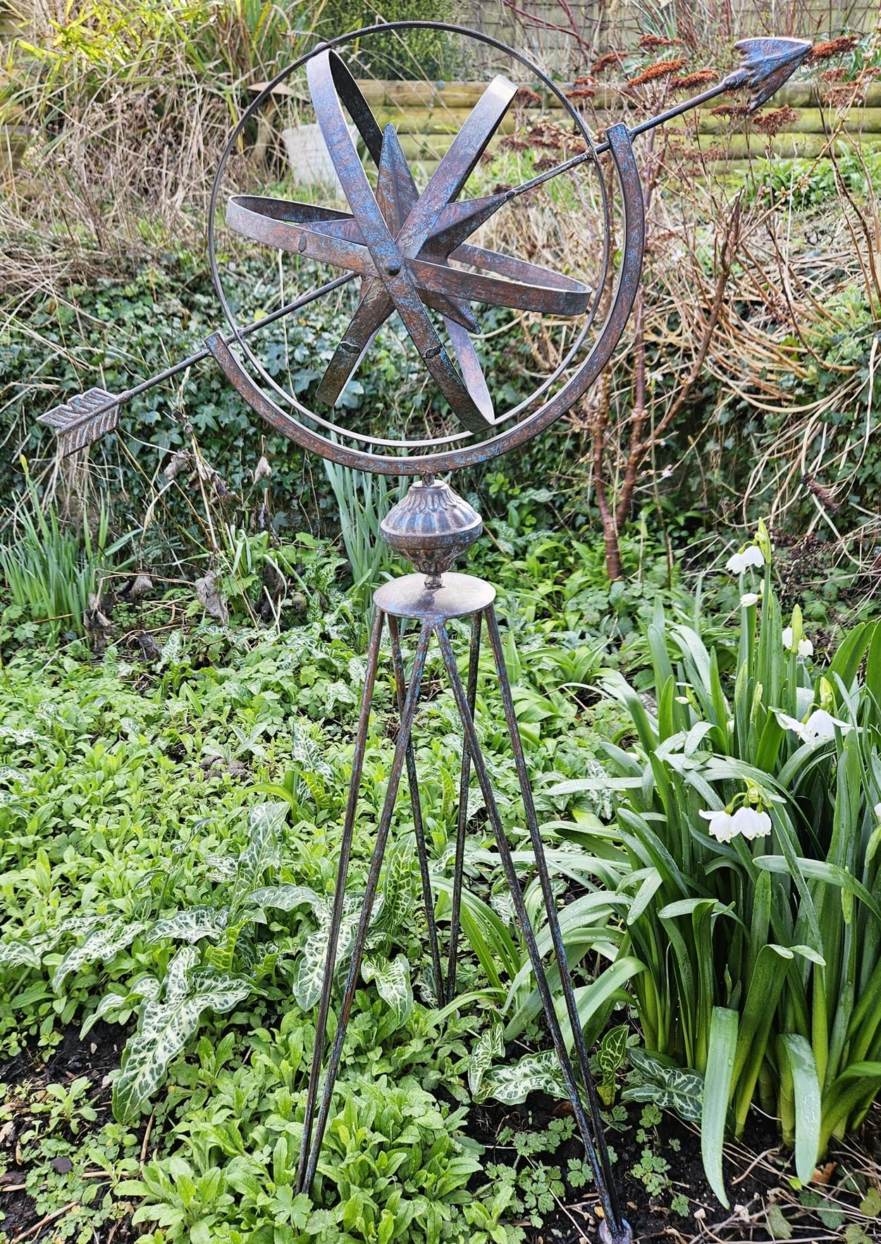 Large Outdoor Bronze Armillary Sphere Copper Finish Metal Armillary