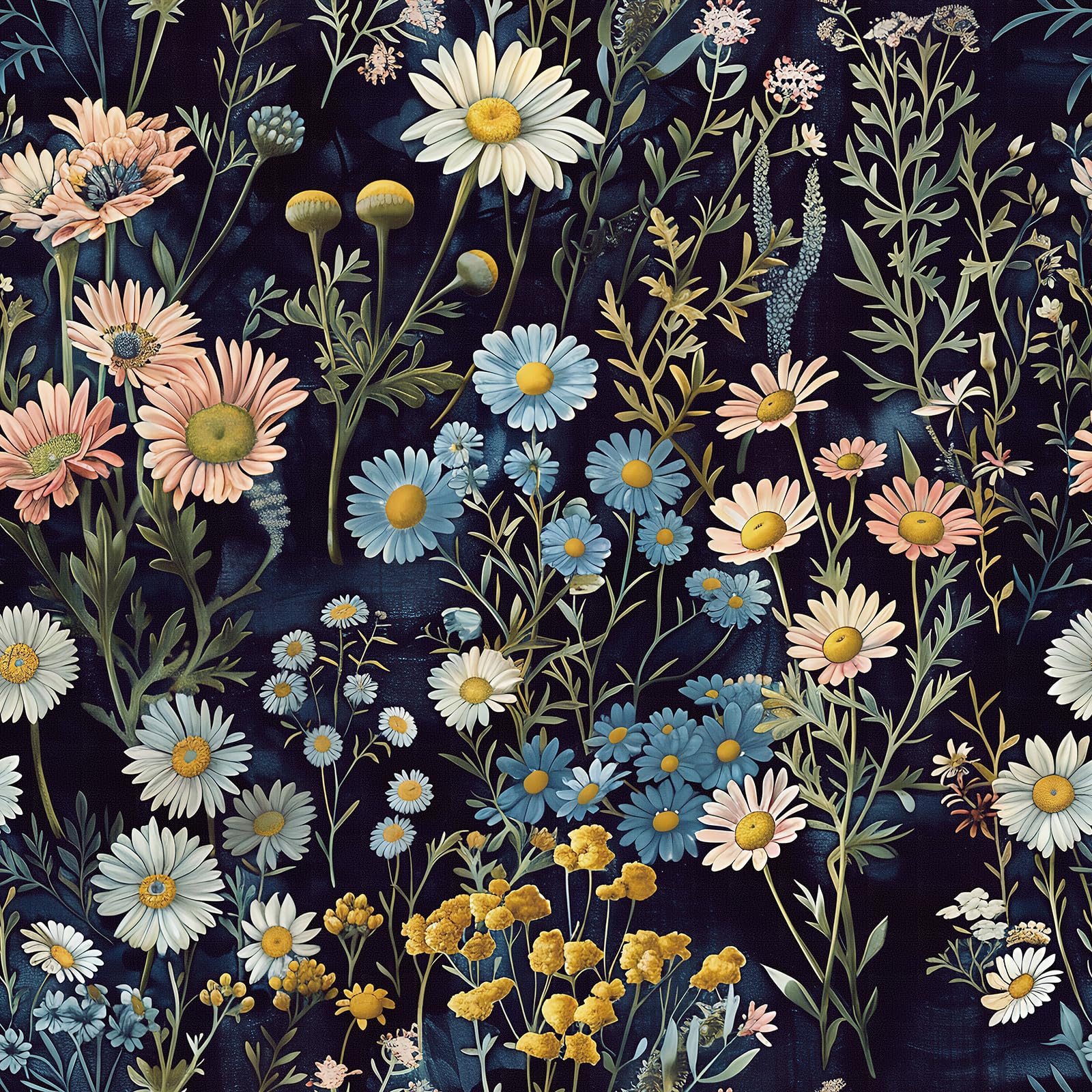 Jeweluck Floral Wallpaper Floral Peel and Stick Wallpaper Vintage ...