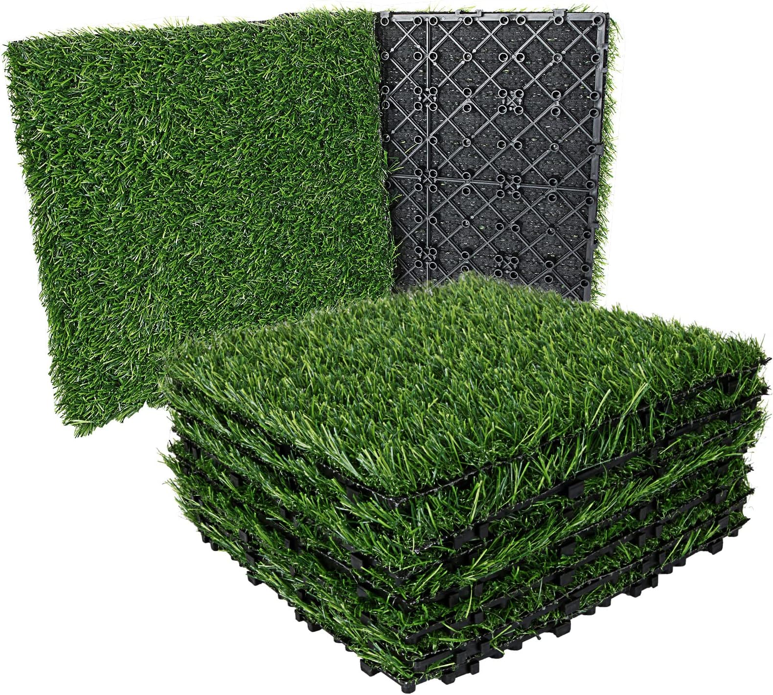 Amazon.com: GOLDEN MOON Turf Grass, Artificial Grass, Tile Interlocking ...