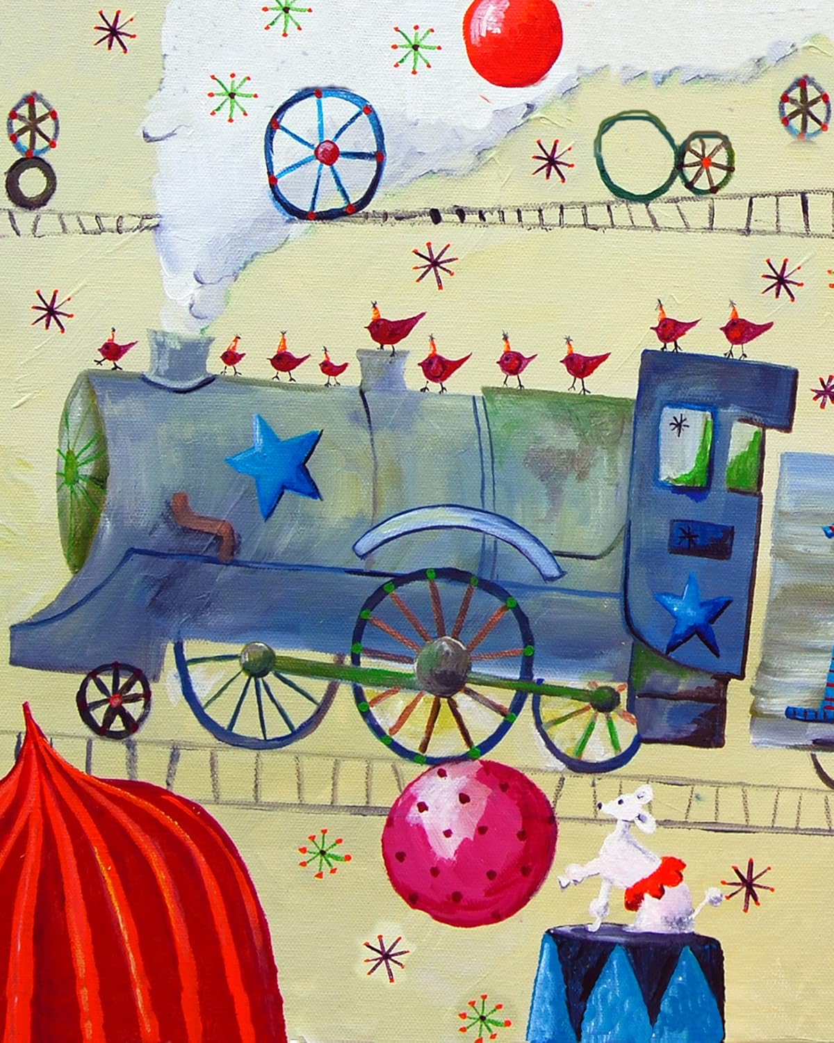 Amazon.com: Cici Art Factory 8" x 10" Circus Train, Engine : Home & Kitchen