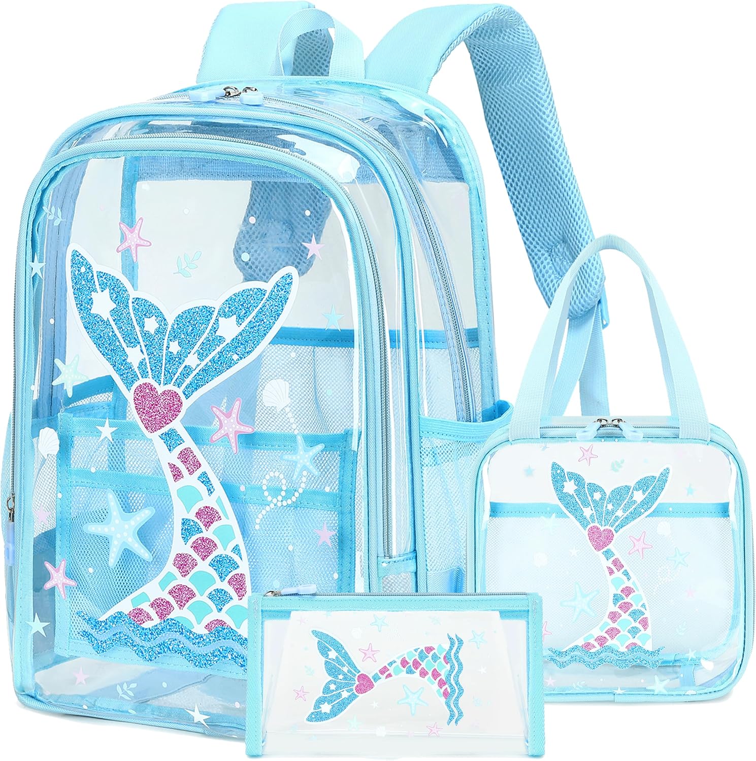Amazon.com | AO ALI VICTORY Clear Backpack for Boys Girls,15.6 Inch ...