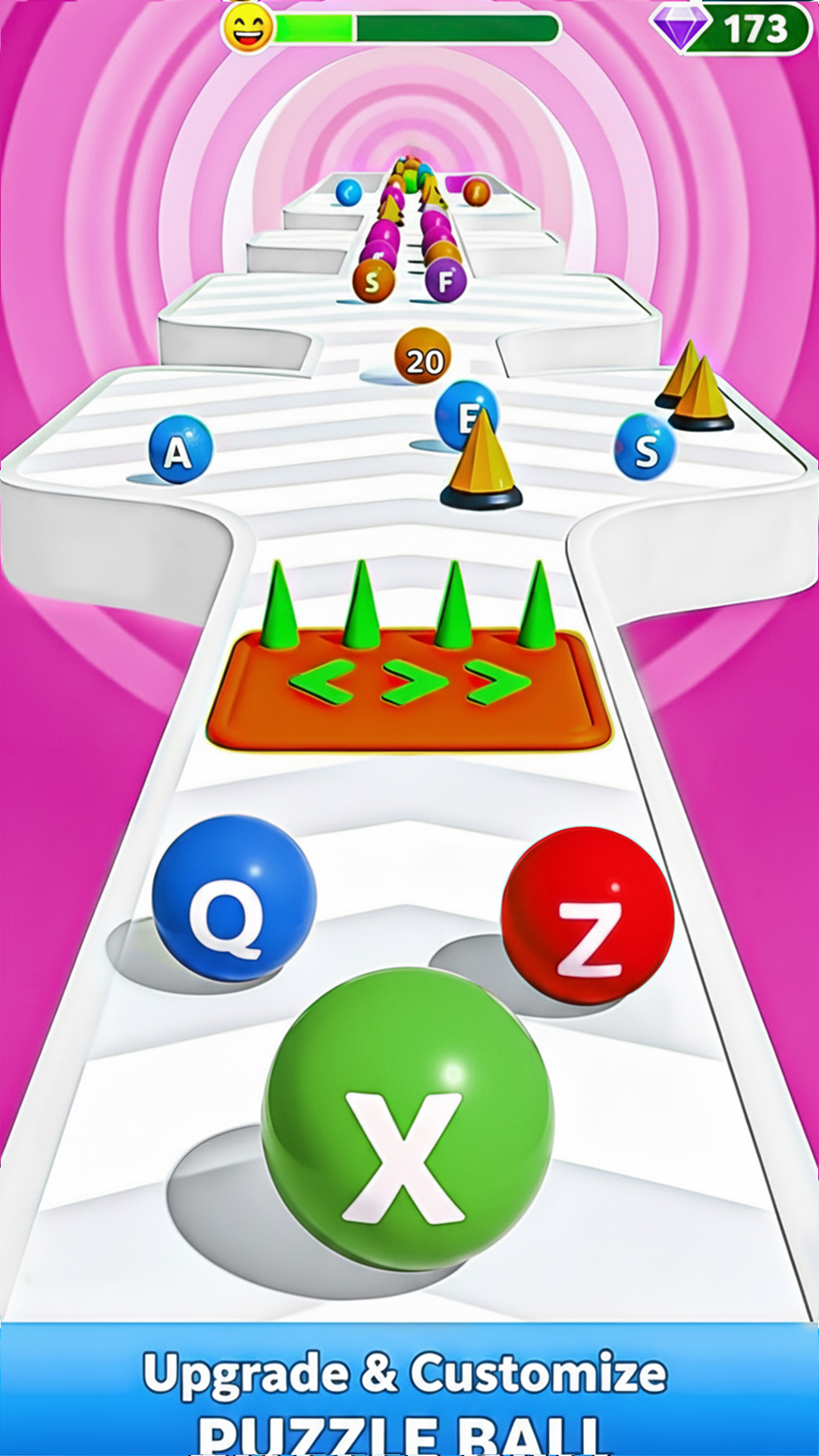 A Z Ball Run 2048 Number Fusion Games - Jelly Run Merge Alphabet Ball ...
