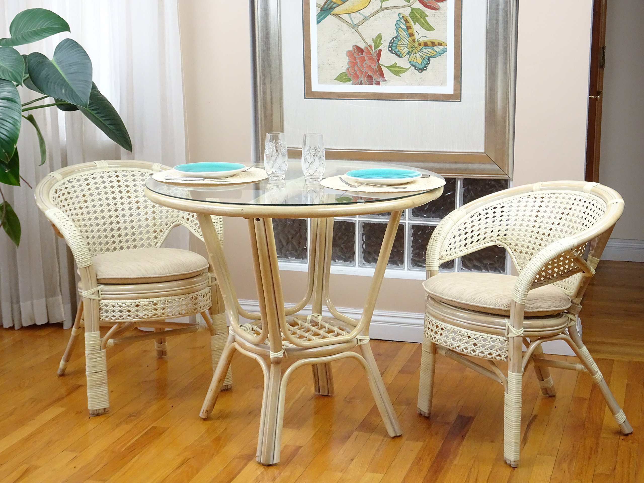 Unique Round Rattan Japanese Style Dining Table