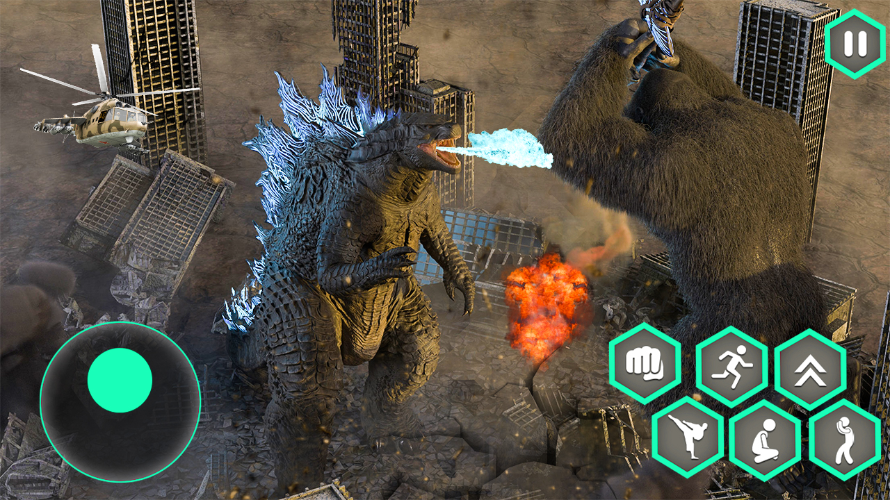 Kong Vs Kaiju Monster Fighting Games 3D: Big Monsters World Destruction ...