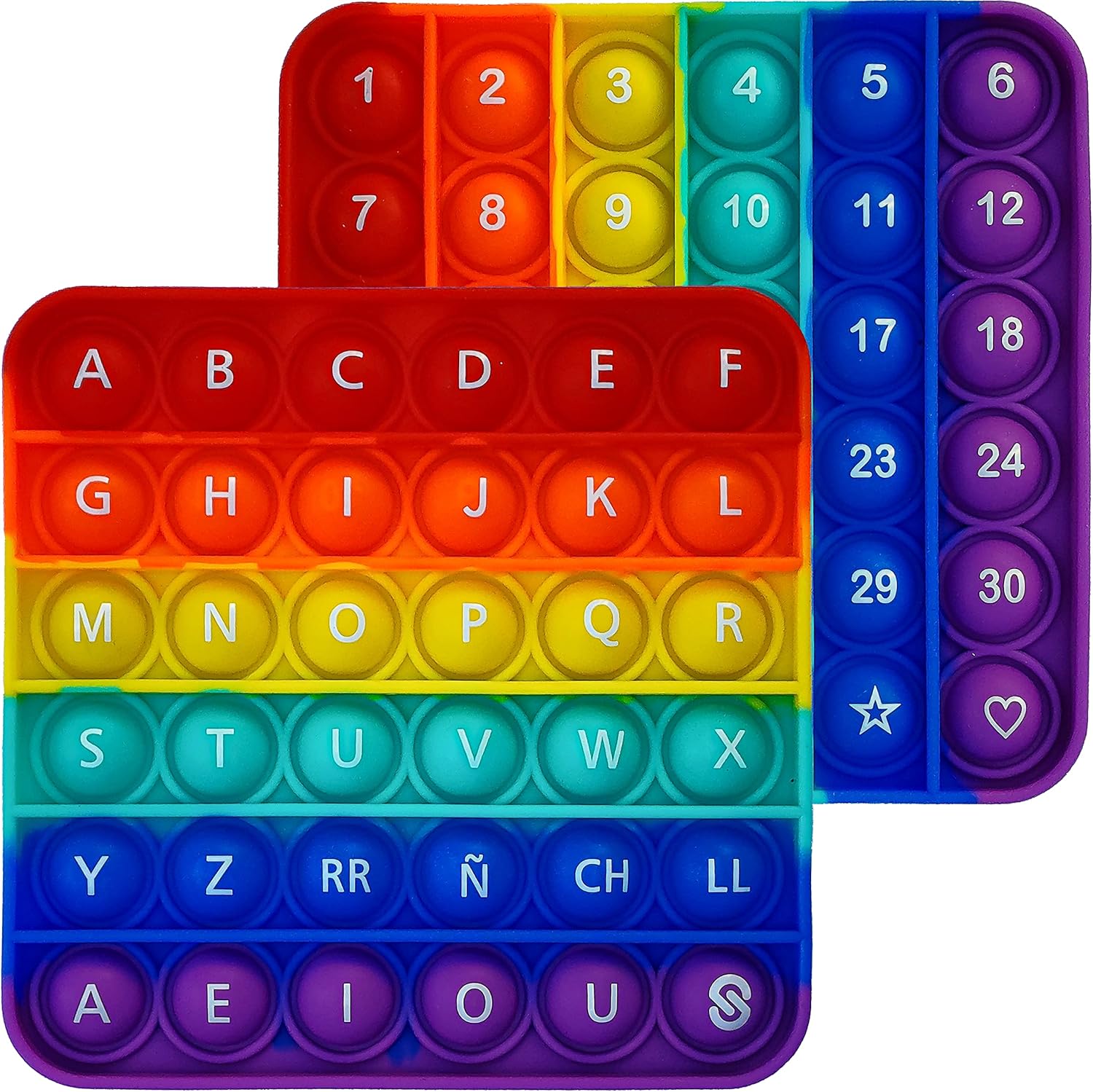 Amazon.com: Alphabet Pop Fidget Toy Letters ABC Numbers Learning and ...