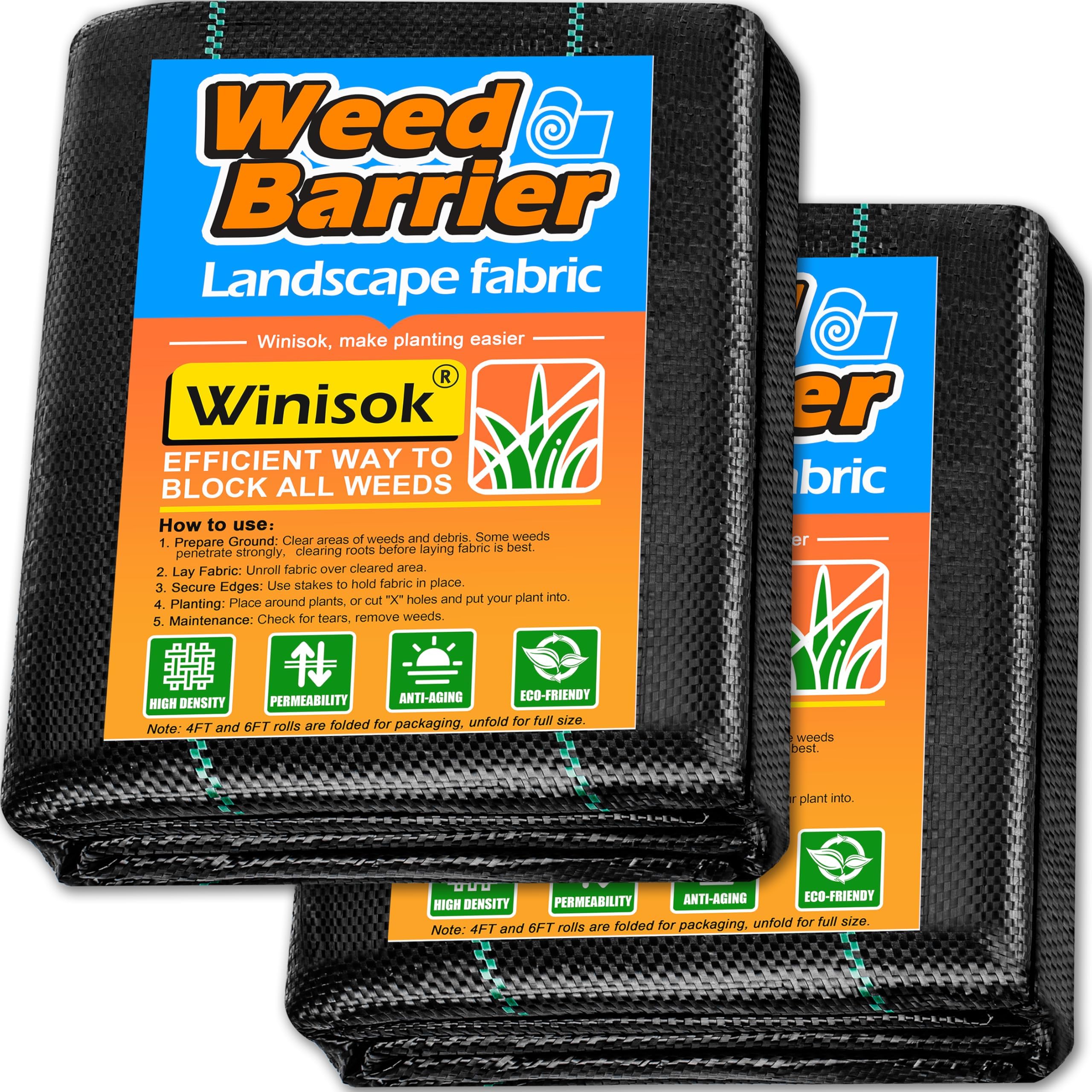 Amazon.com : Weed Barrier Fabric 4 X 100 FT, Landscape Fabric Heavy ...