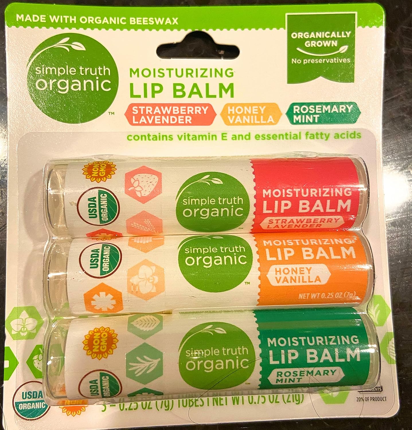 Amazon.com : Simple truth organic lip balm3 pack : Beauty & Personal Care