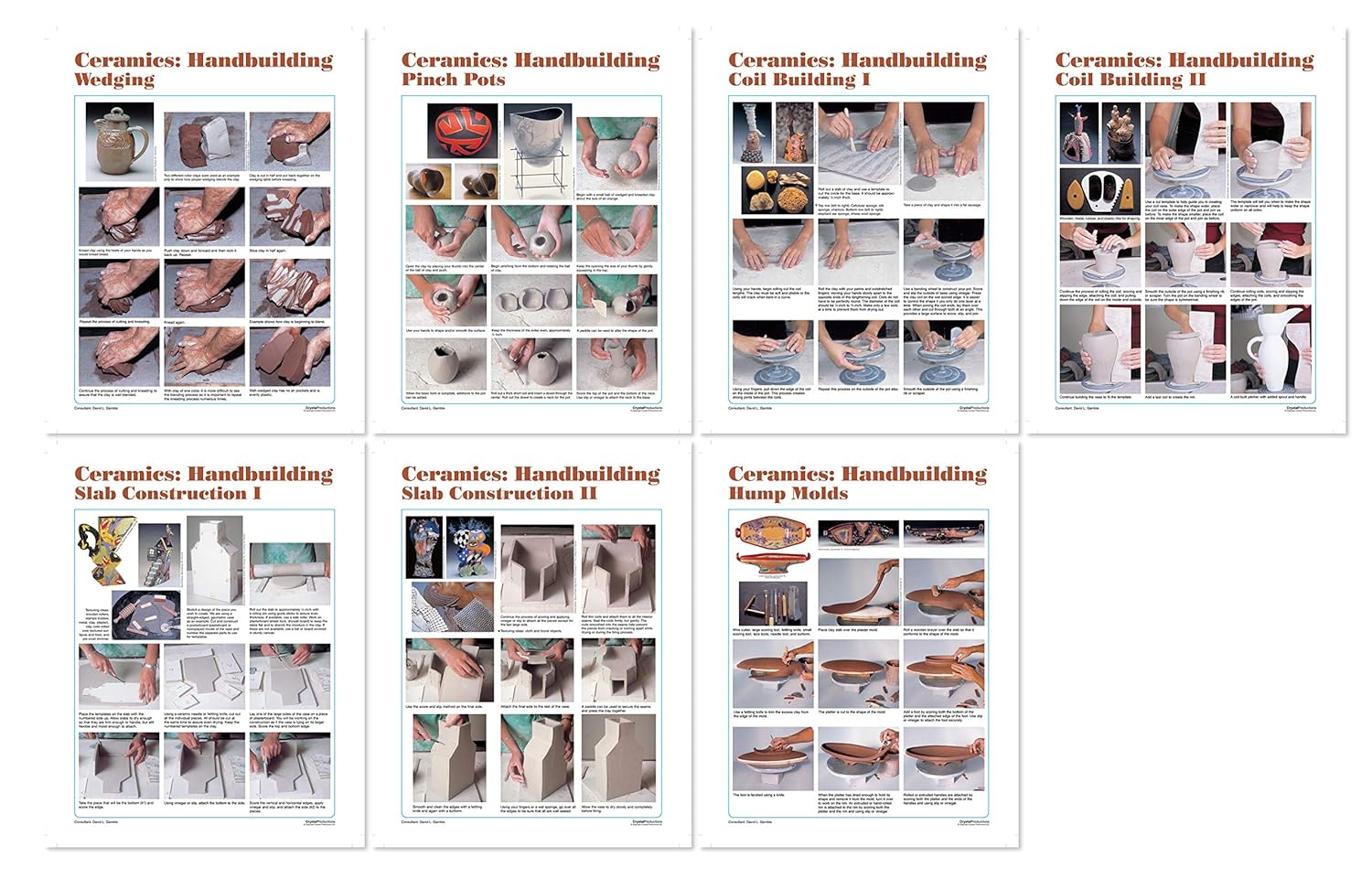 Amazon.com: Crystal Productions CP7188 Ceramics: Handbuilding Posters ...
