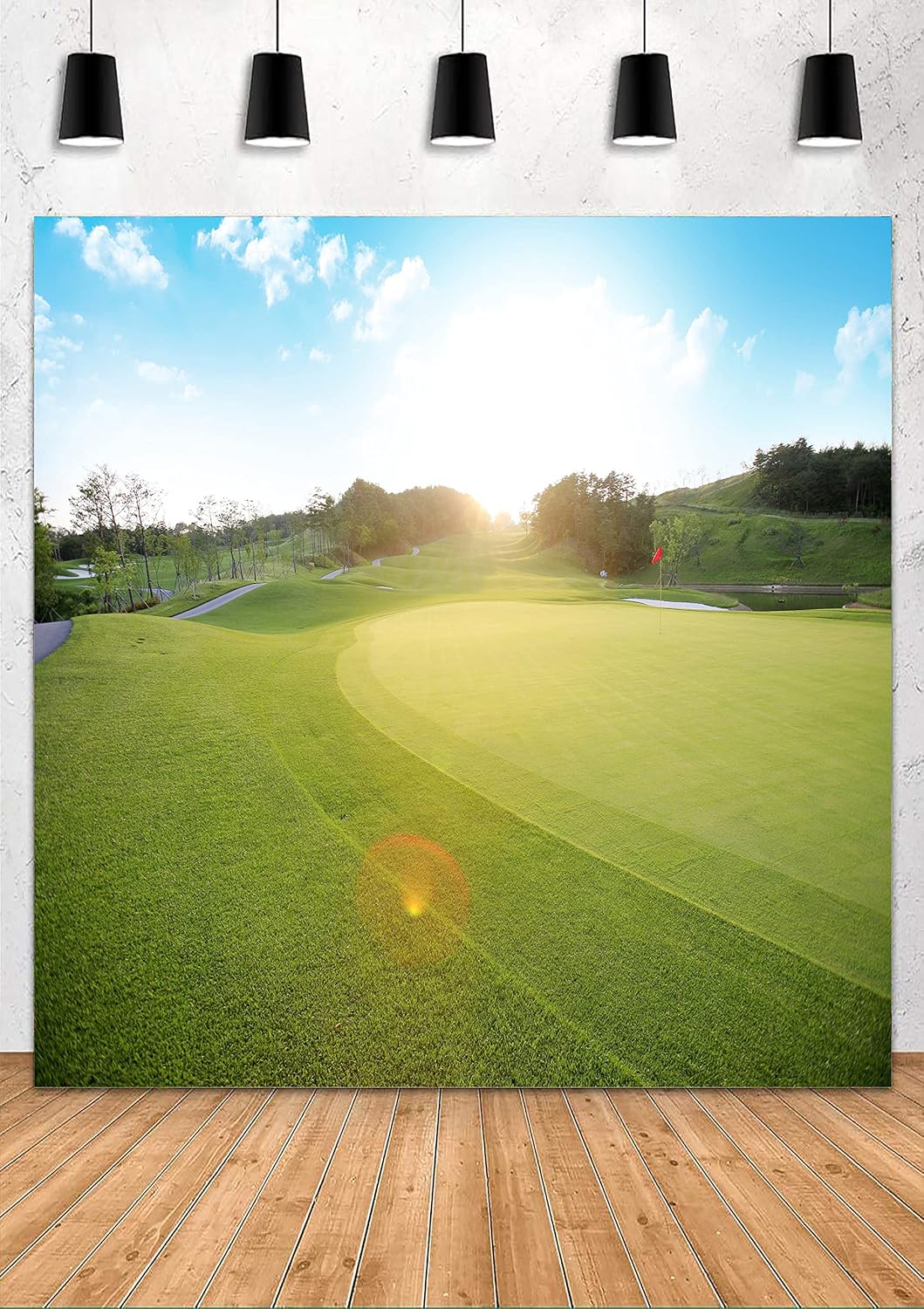 Amazon.com : Golf Course Backdrop Forest Grass Photo Background FHZON ...