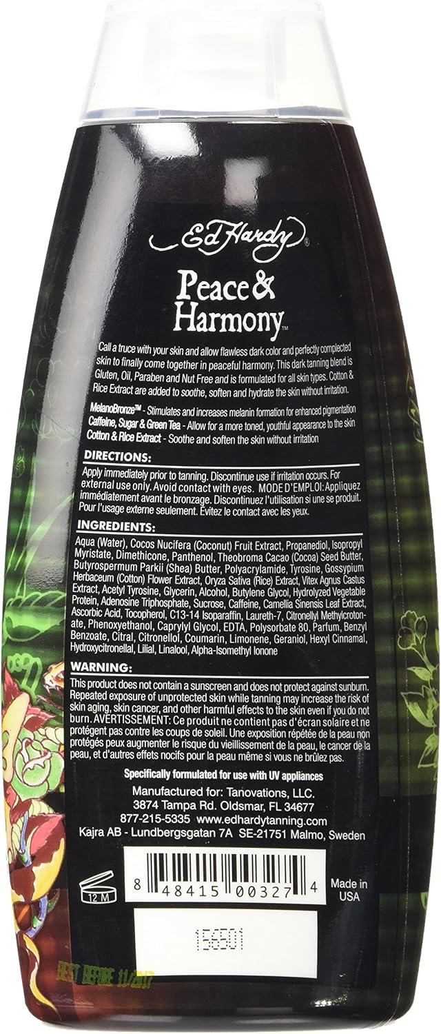Ed Hardy Peace and Harmony Dark Tanning Sunbed Intensifier Oil Free ...