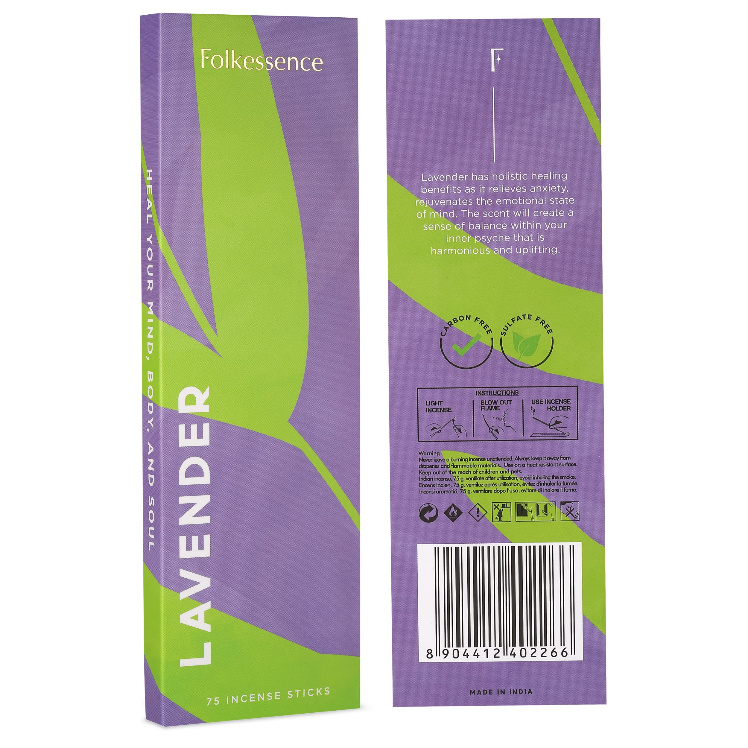 Amazon.com: Folkulture Lavender Incense Sticks - Pack of 75 Lavender ...