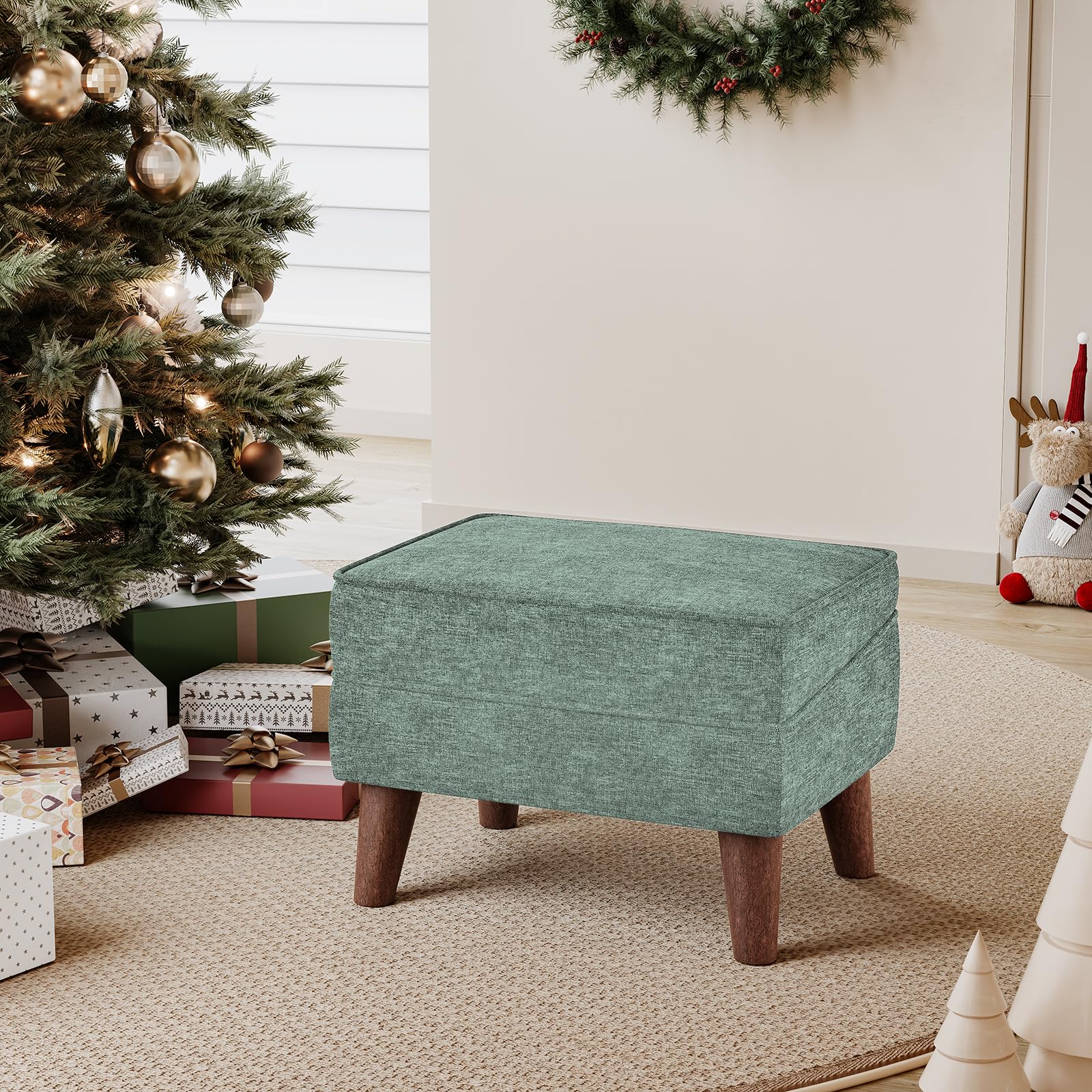 Amazon.com: FAGAGA Small Footstool Ottoman, Footstool with Adjustable ...