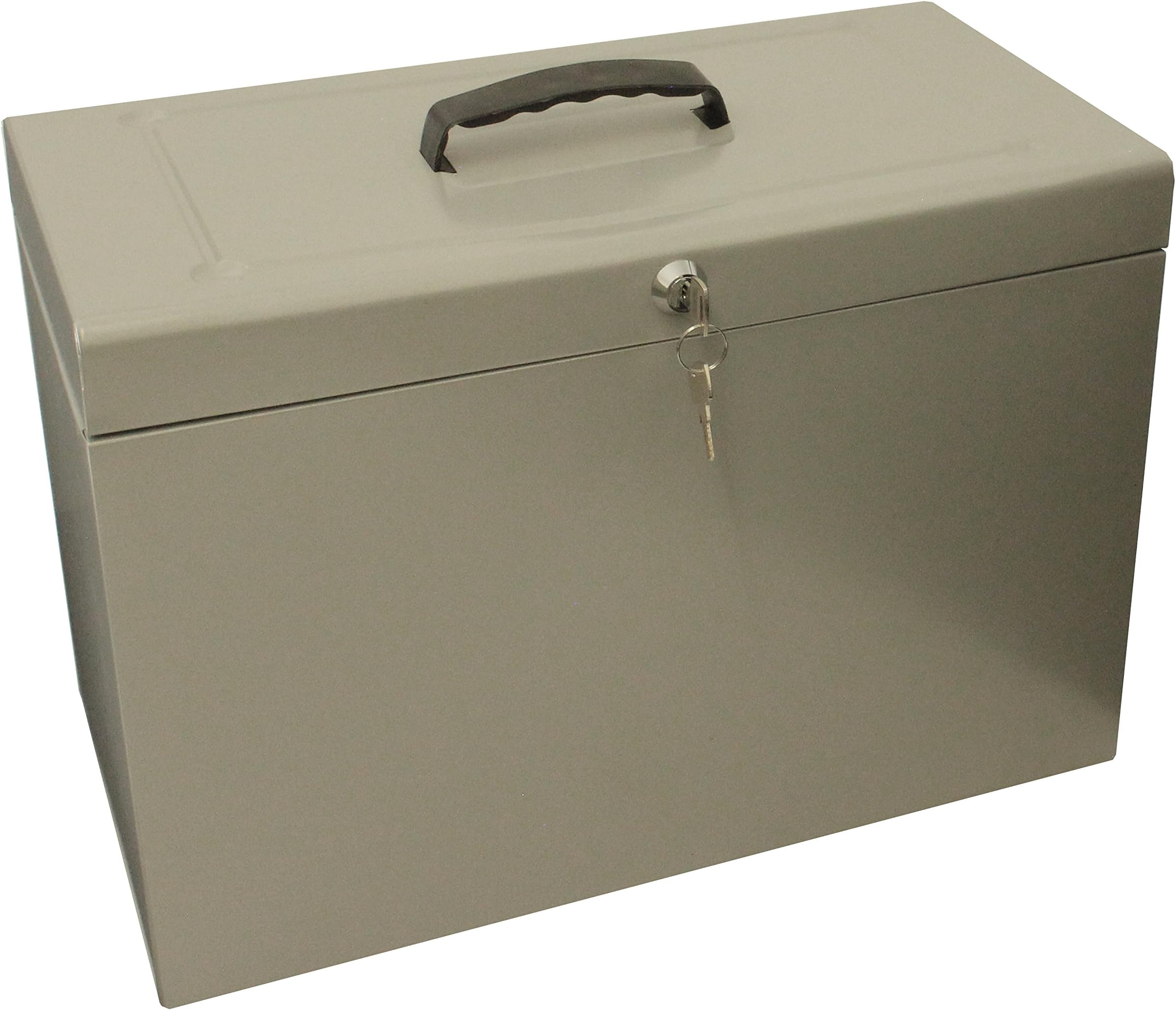 Foolscap Home File Box & 5 Suspension Files - Grey : Amazon.co.uk ...