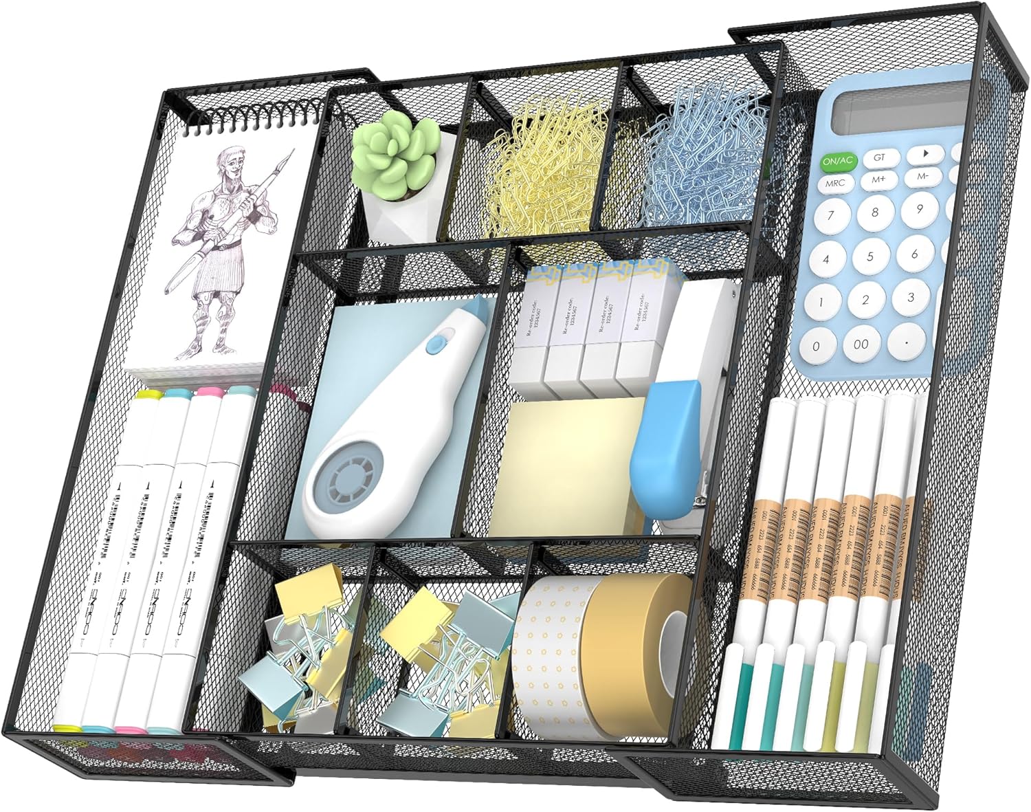 Amazon.com: SHARKWOODS Mesh Desk Drawer Organizer, Expandable Tray with ...