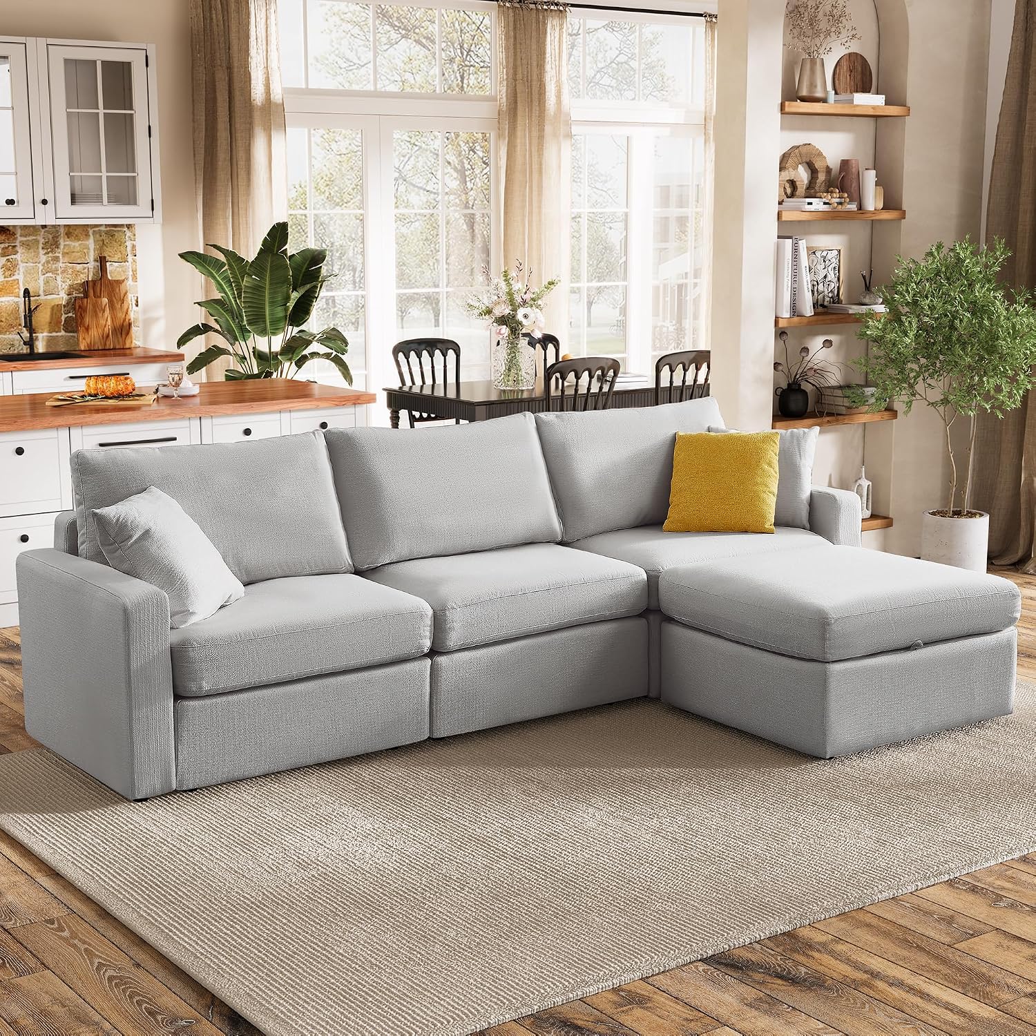 Amazon.com: AMICLIBER Oversized Modular Sectional Sofa, Large L Shaped ...