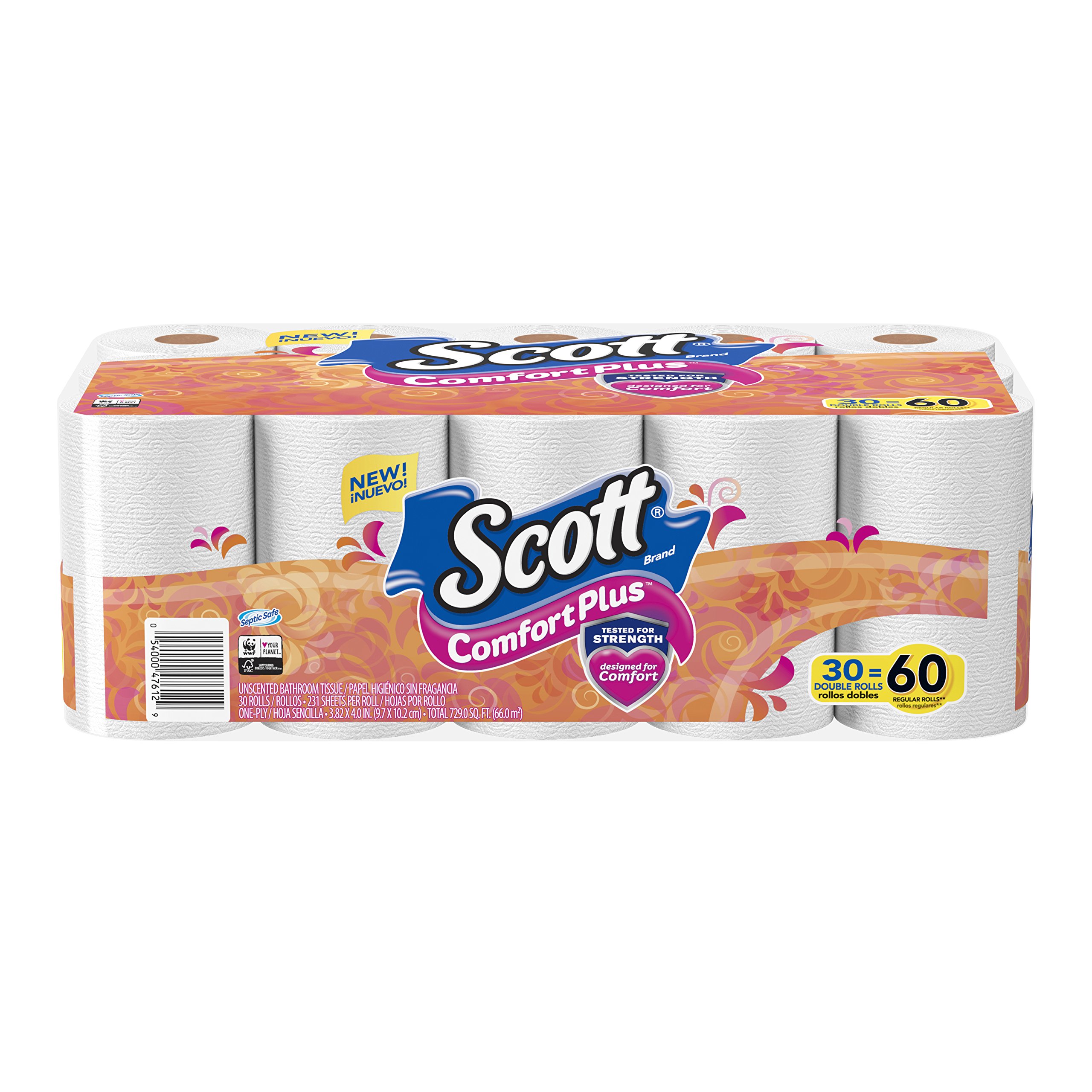 Snapklik.com : Scott Comfortplus Toilet Paper Double Roll Bath Tissue